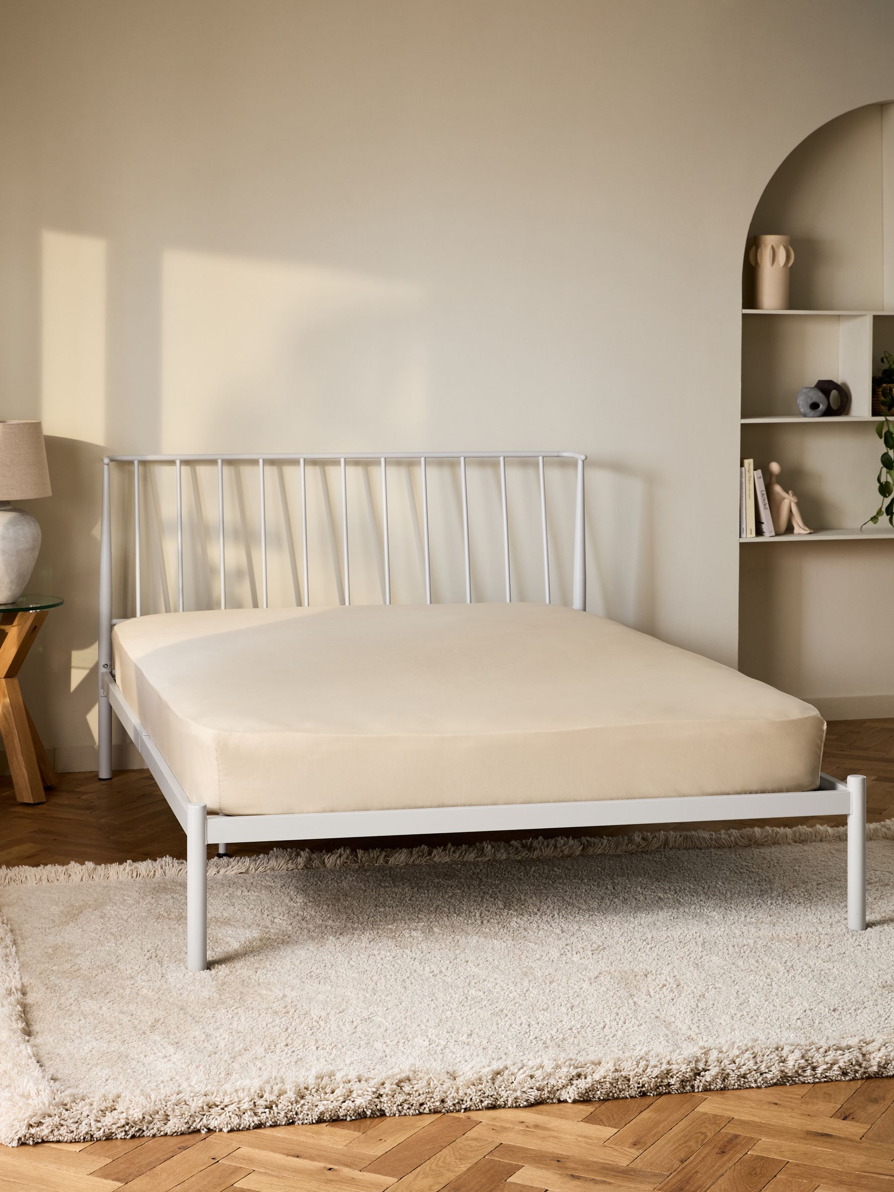 Buy Natural Irvine Metal Without Footend Bed Frame from the Next UK ...