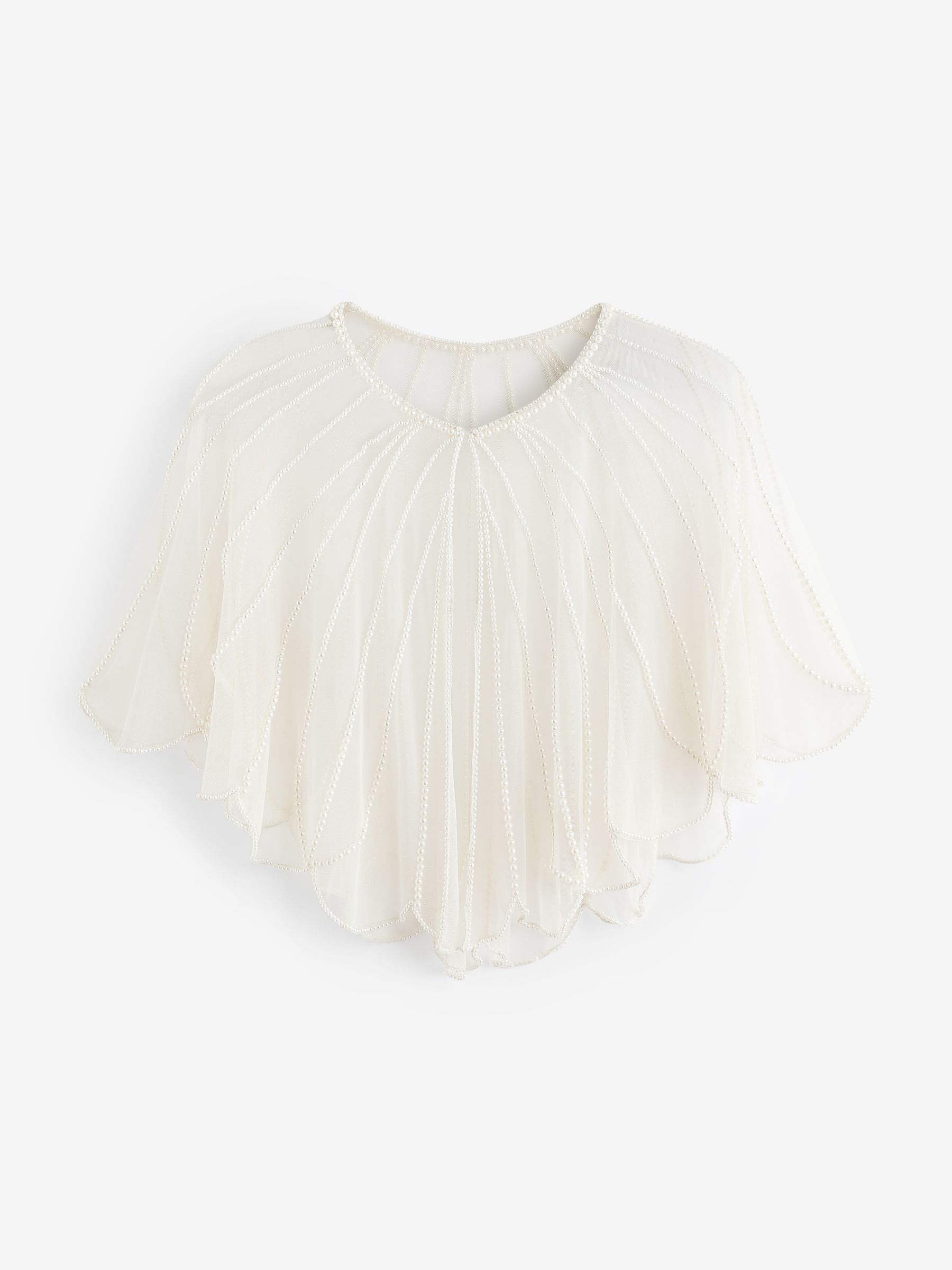 Buy Ivory Cream Pearl Sheer Cape Cover-Up from Next Ireland