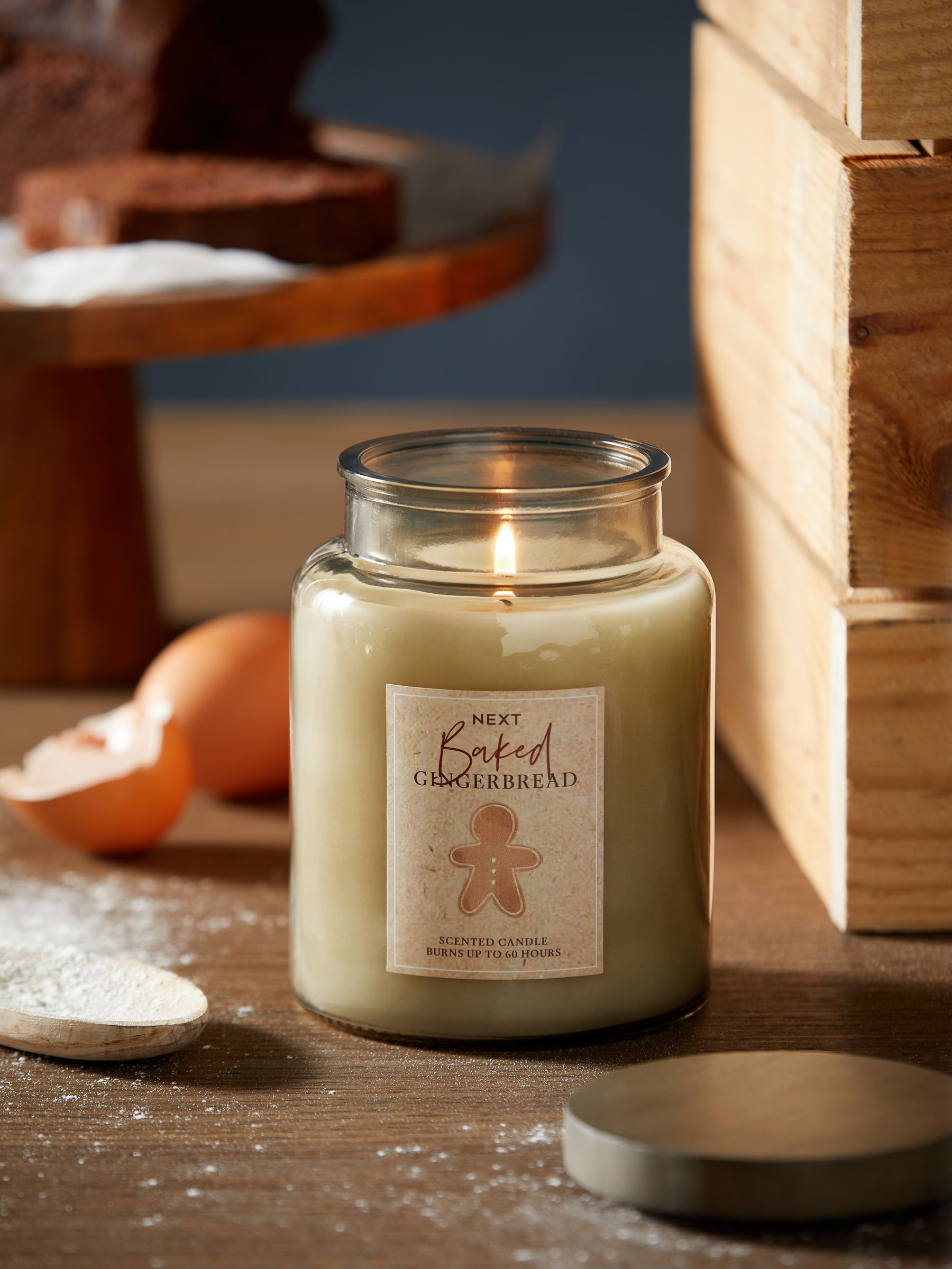 Buy Brown Baked Gingerbread Scented Christmas Jar Candle from the Next ...