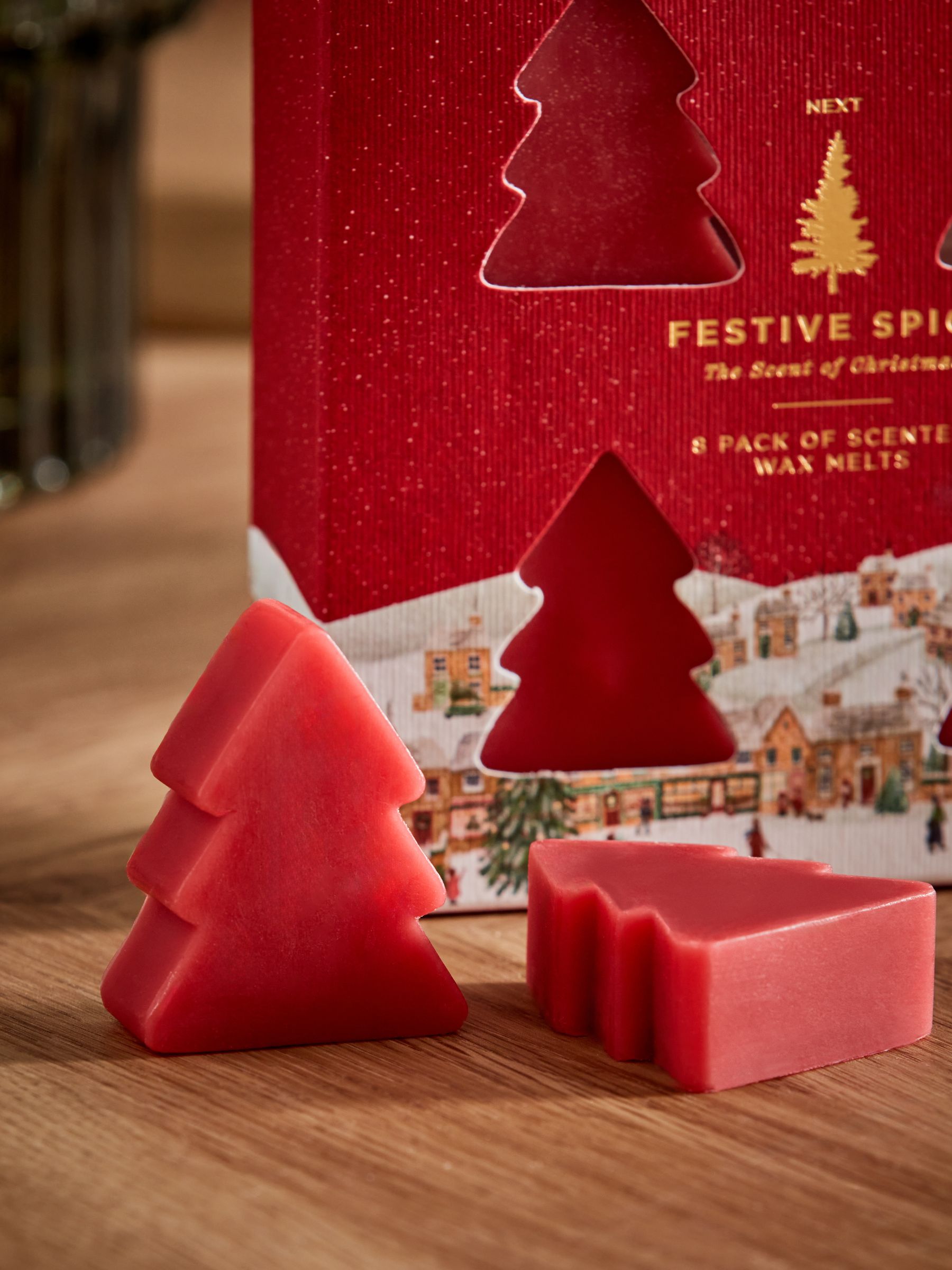Buy Red Festive Spice Scented Christmas Wax Melts Set of 8 from the ...