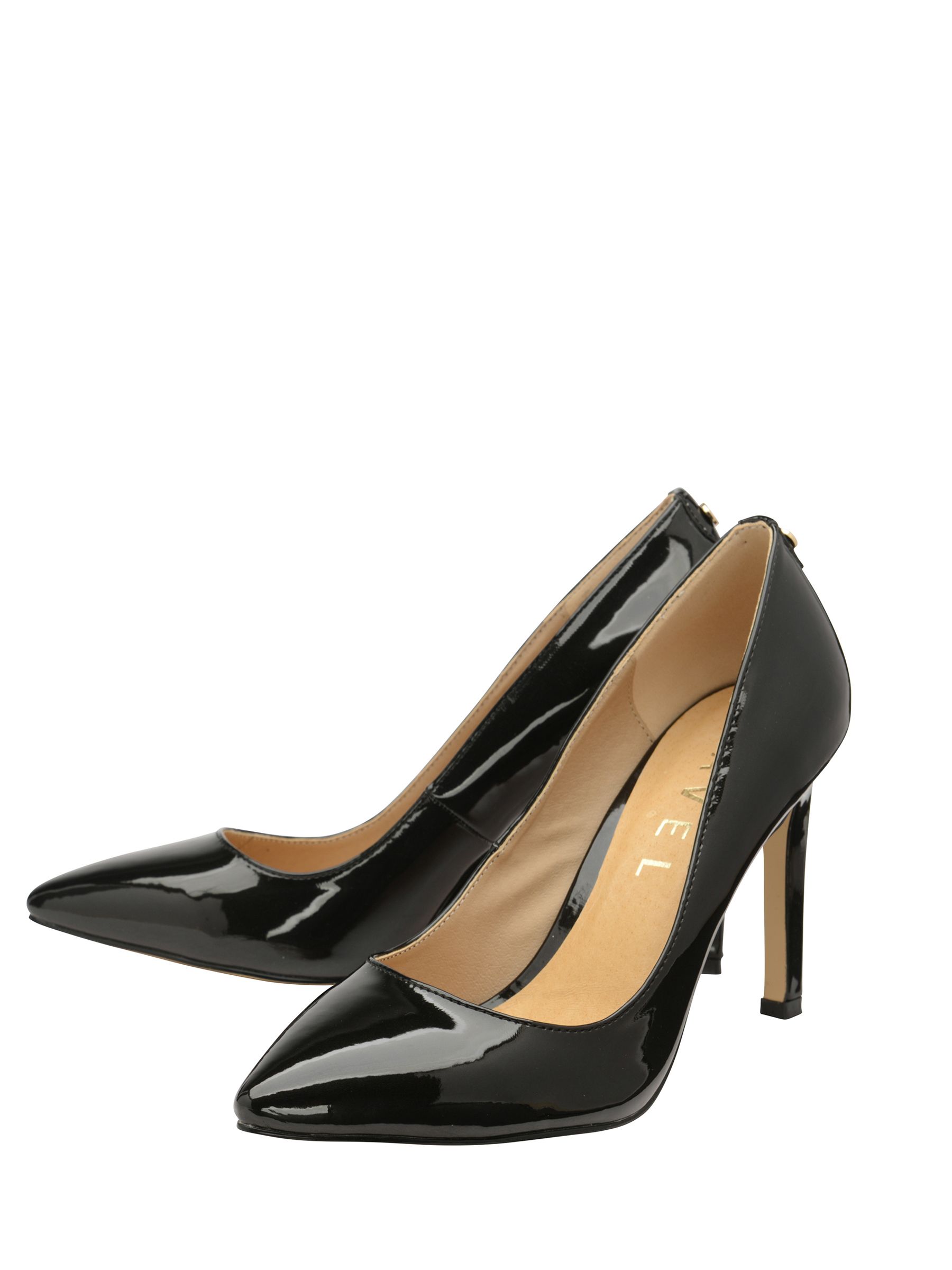 Buy Ravel Chrome Black Stiletto Heel Court Shoes from the Next UK ...