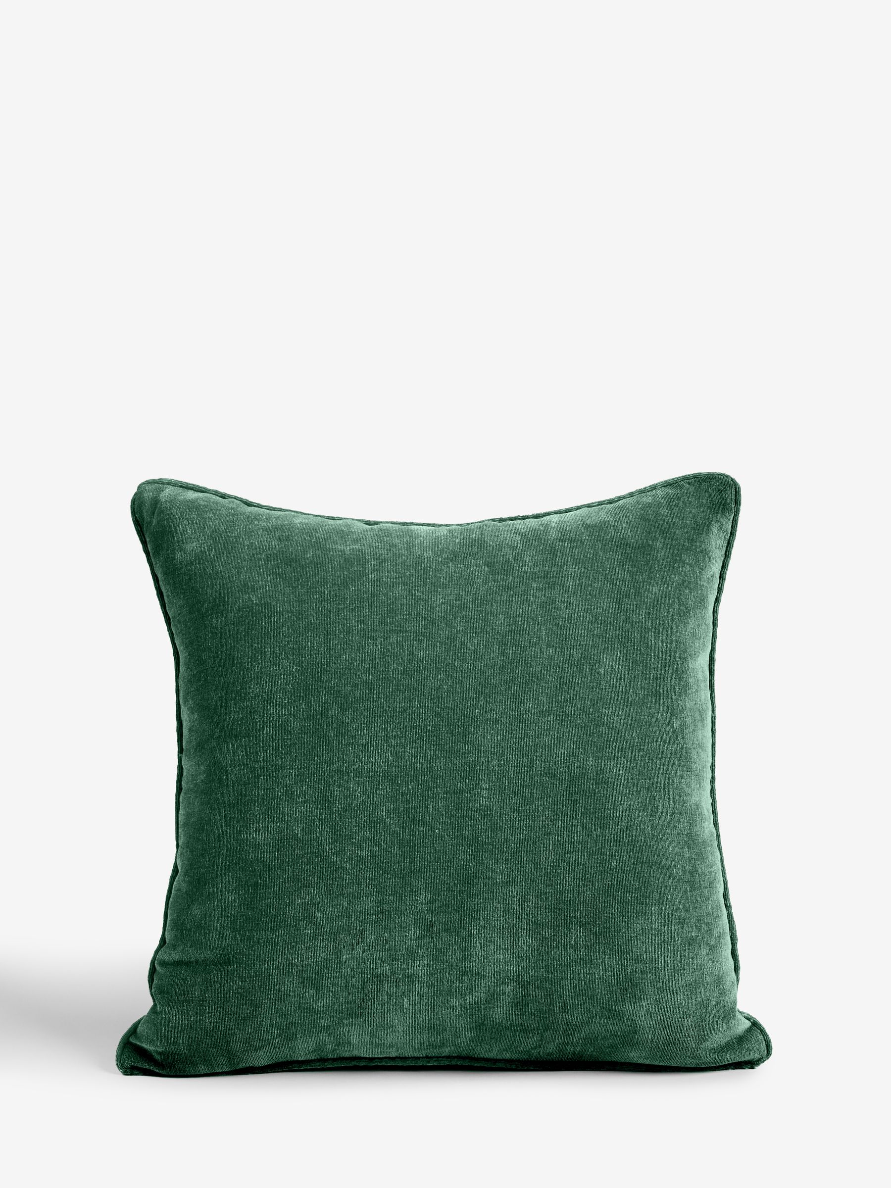 Buy Dark Green 45 x 45cm Soft Velour Cushion from Next Israel