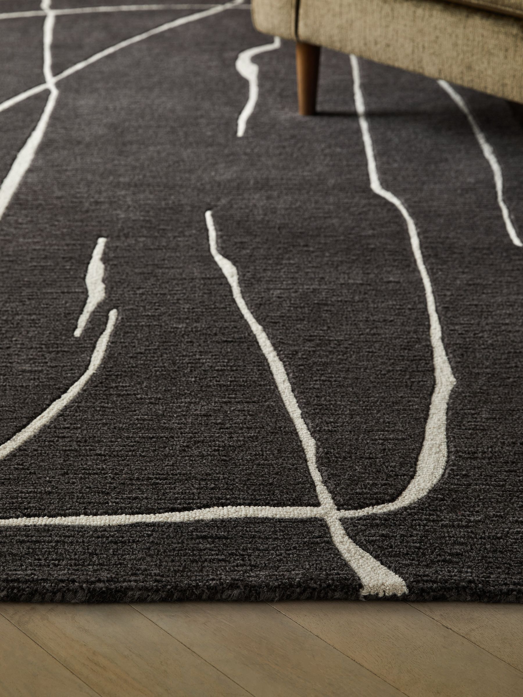 Buy Monochrome Felix Abstract Lines Rug from the Next UK online shop