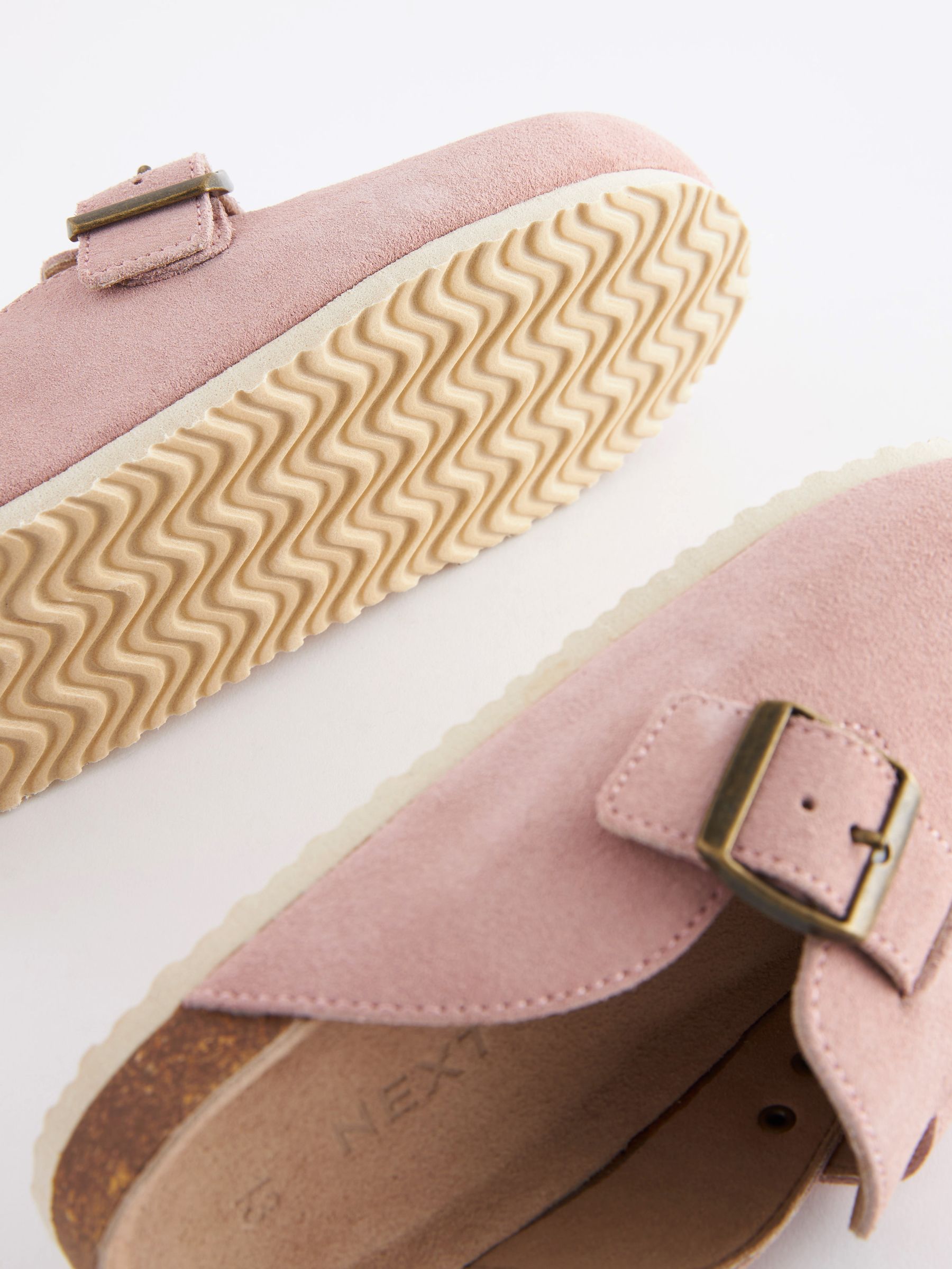 Buy Pink Suede Slip-On Clogs from the Next UK online shop