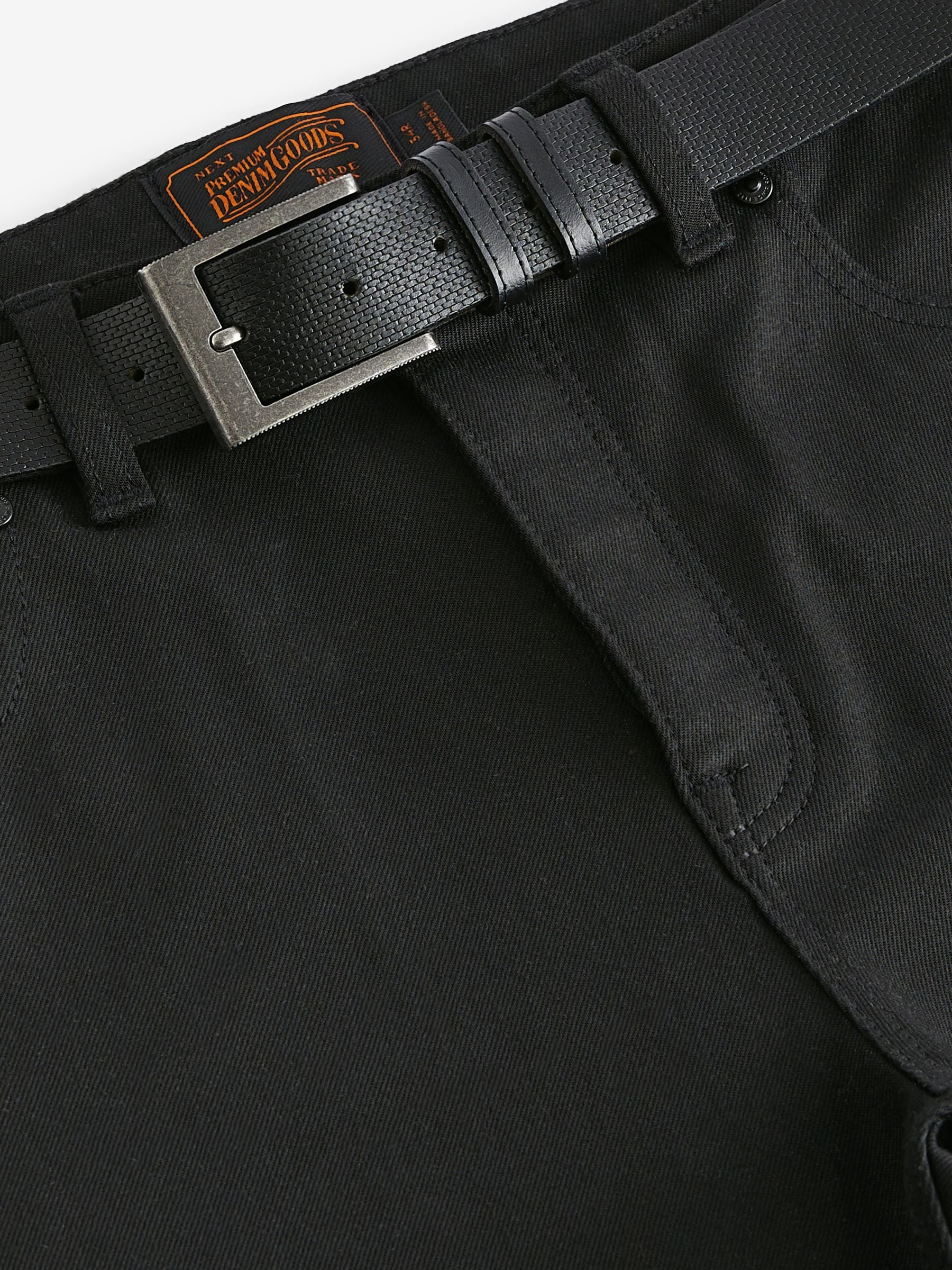 Buy Forever Black Straight Fit Belted Authentic Jeans from Buy Forever Black Straight Fit Belted Authentic Jeans from