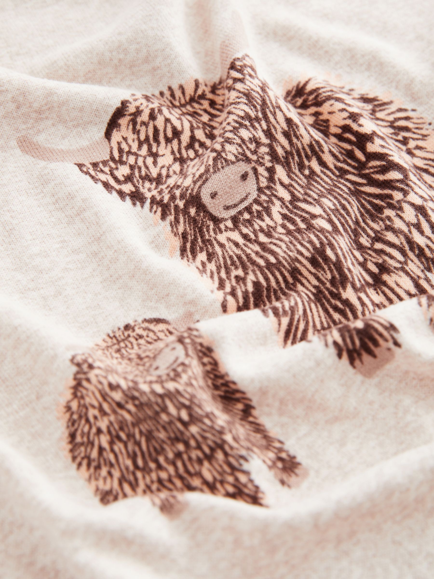 Buy Ecru Hamish The Highland Cow Cosy Long Sleeve Pyjamas from the Next ...