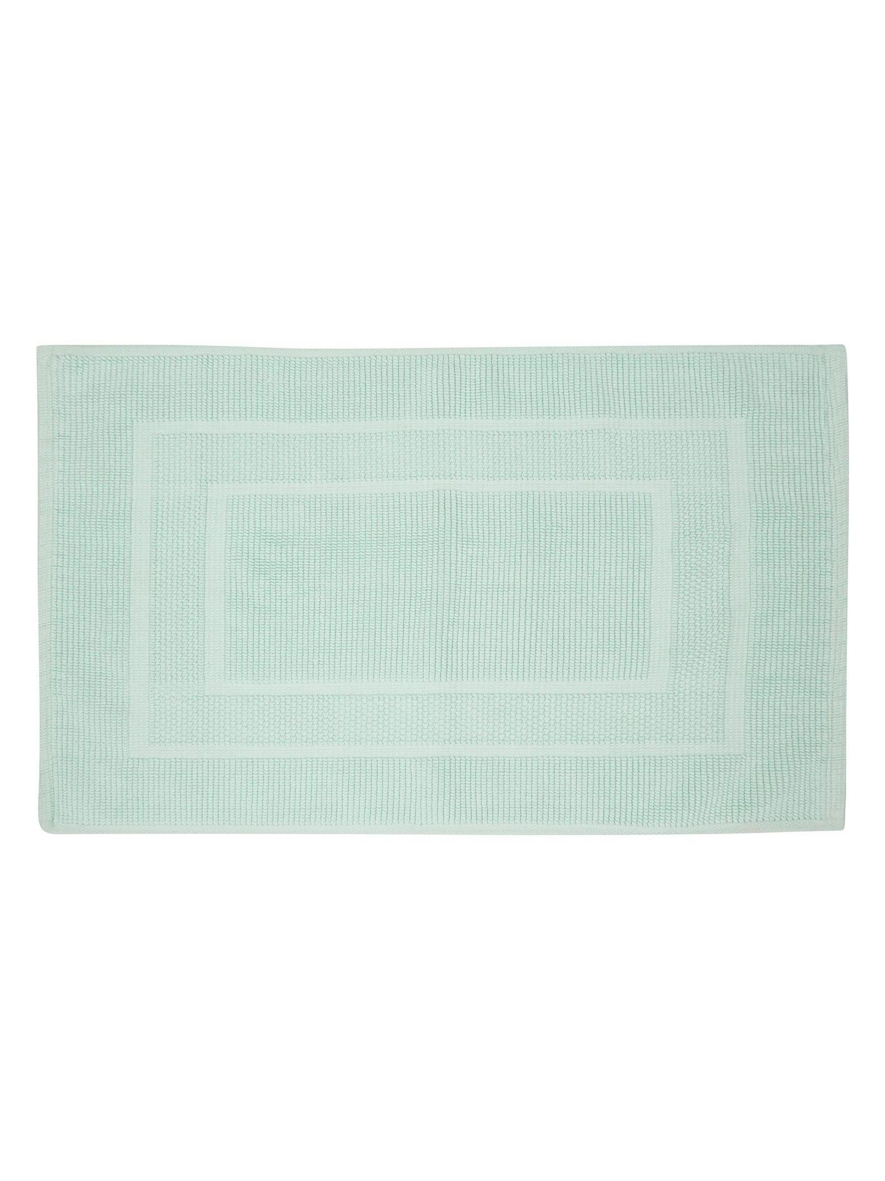 Buy Laura Ashley Duck Egg Blue Cotton Border 100% Cotton Bath Mat from ...