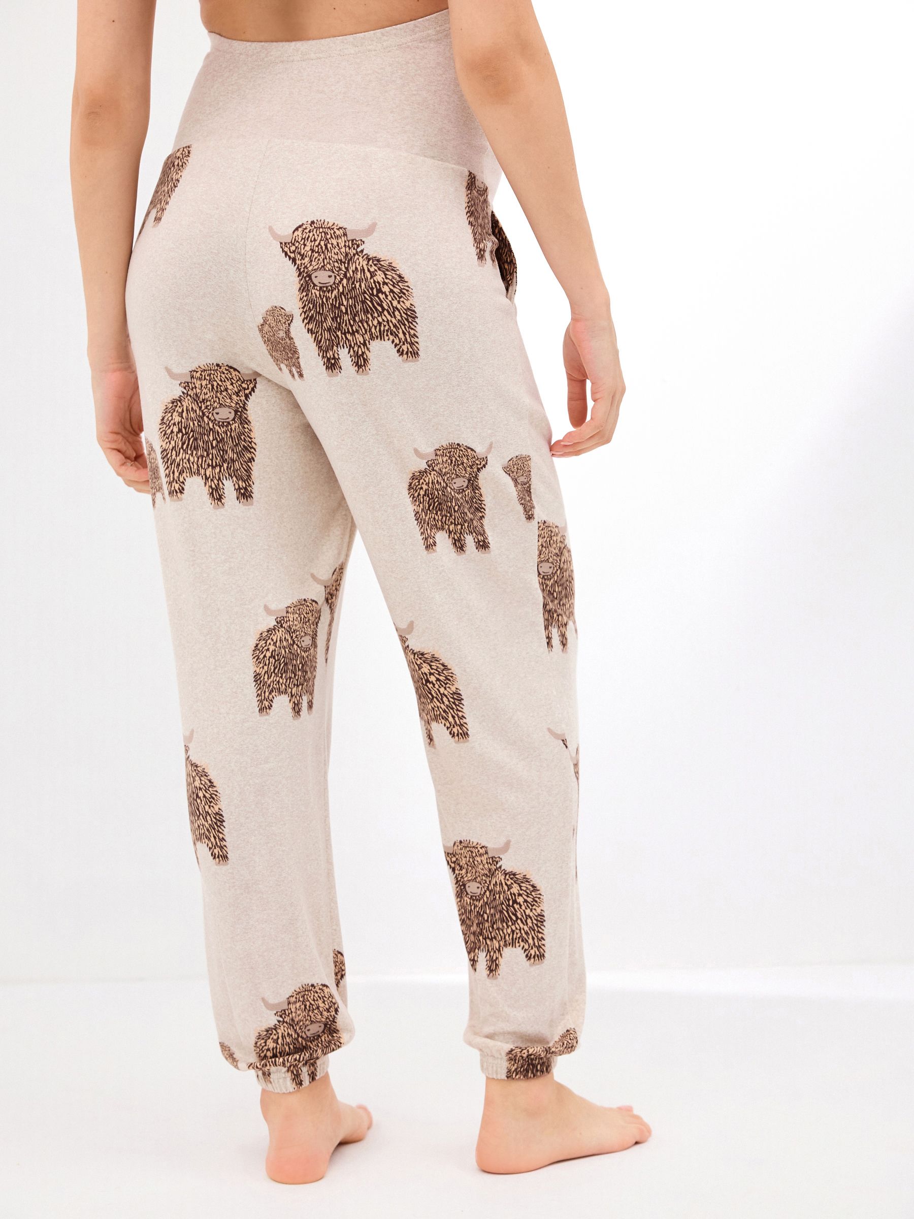 Buy Ecru Hamish the Highland Cow Maternity Long Sleeve Pyjamas from the ...