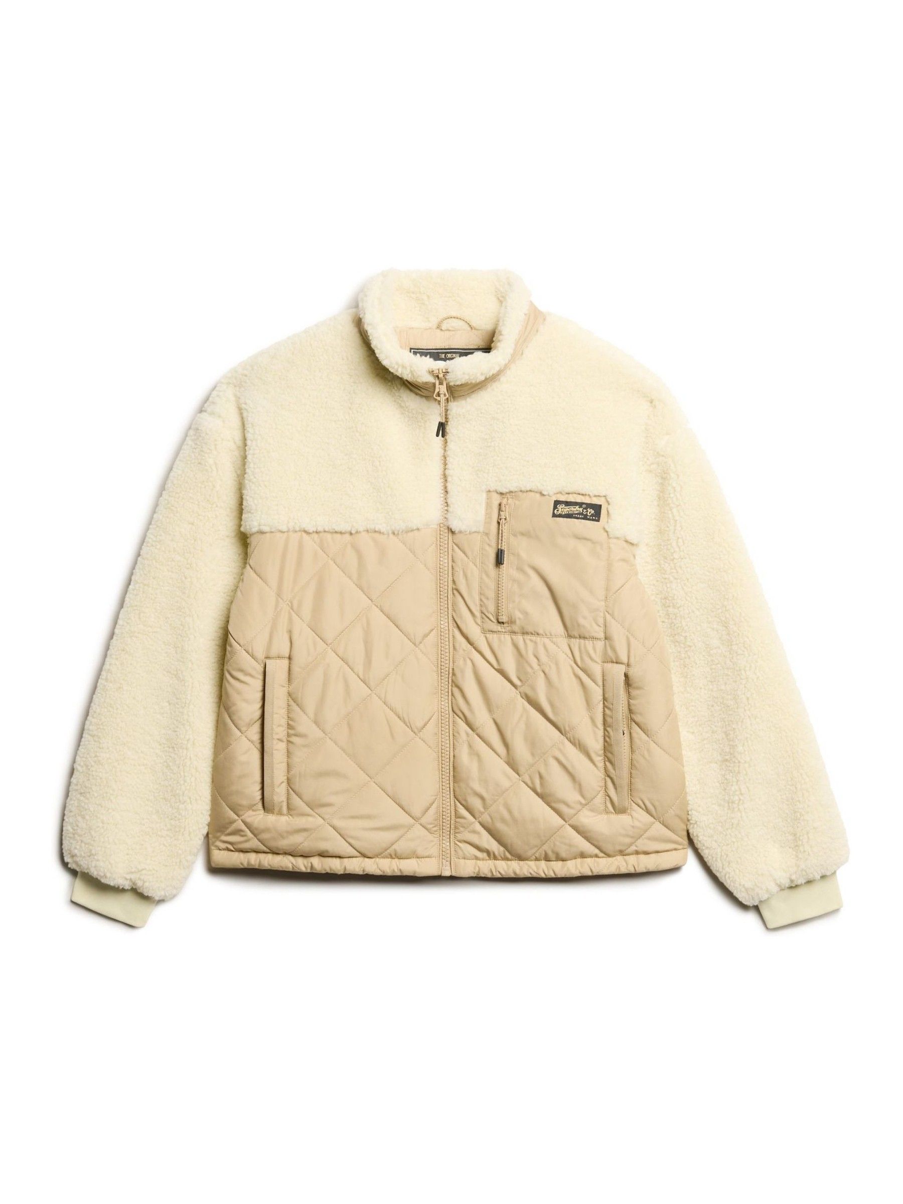 Buy Superdry Urban Cream Workwear Fleece Hybrid Jacket from the Next UK ...