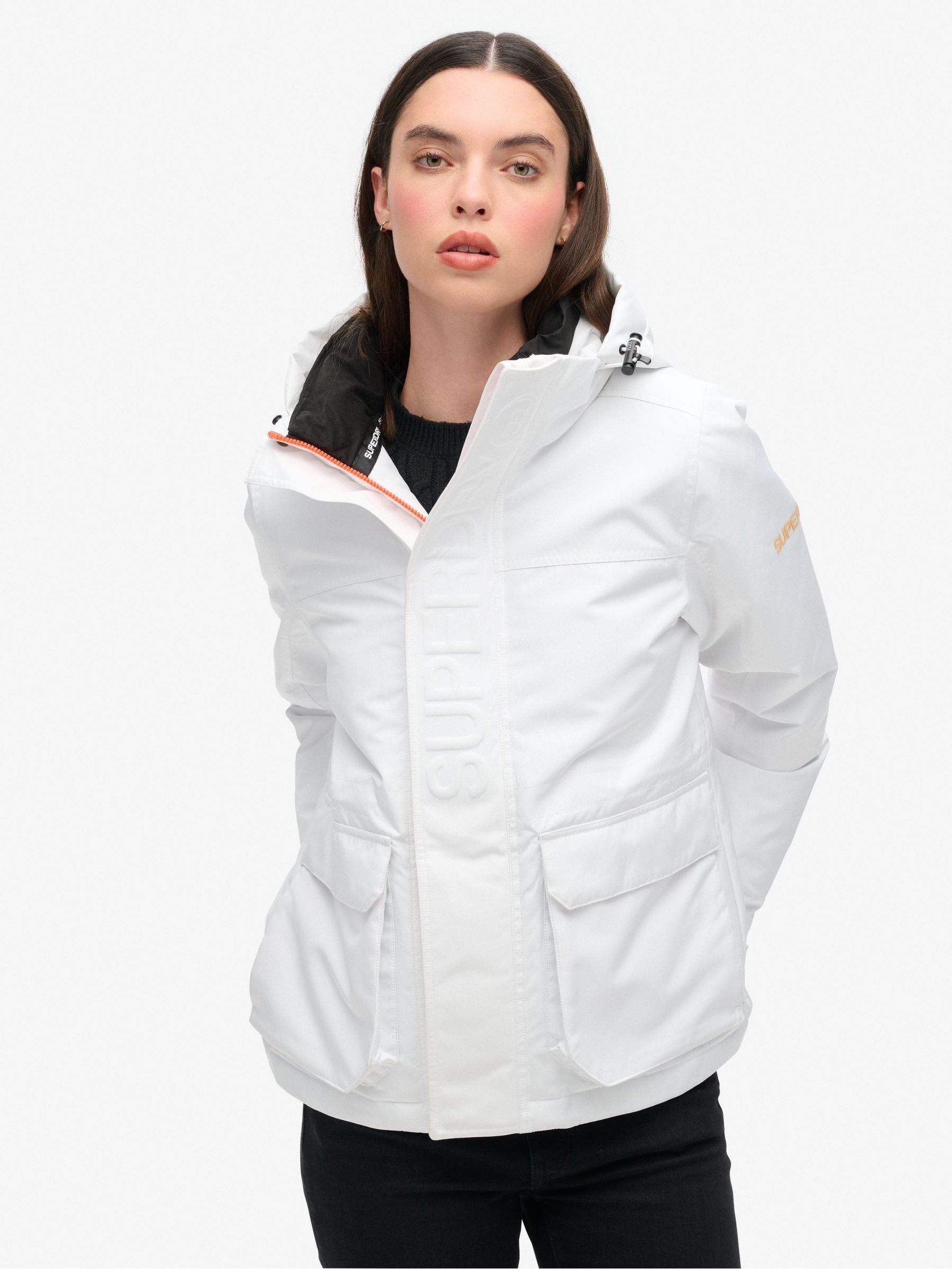 Buy Superdry white Hood Ultimate Windbreaker Jacket from the Next UK ...