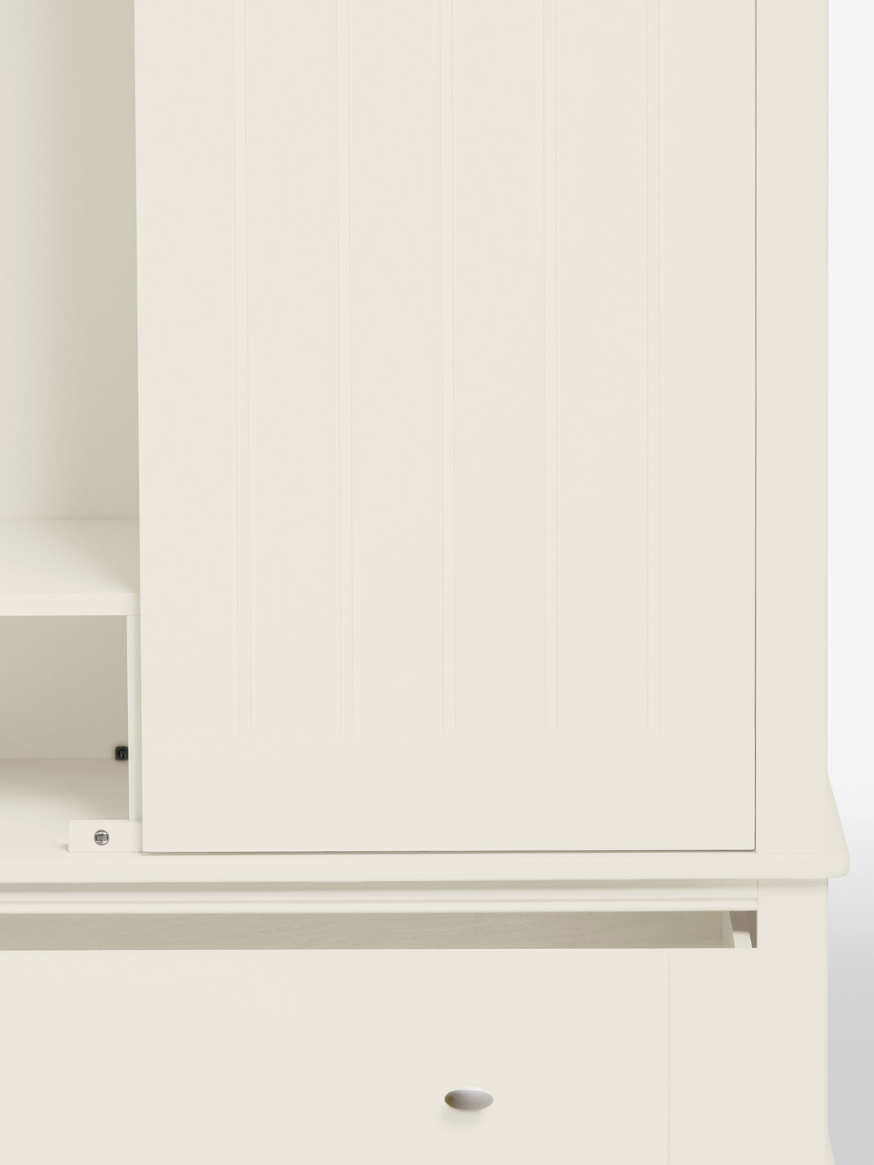 Buy Chalk White Hampton Solid Oak Double, 1 Drawer Wardrobe from the ...