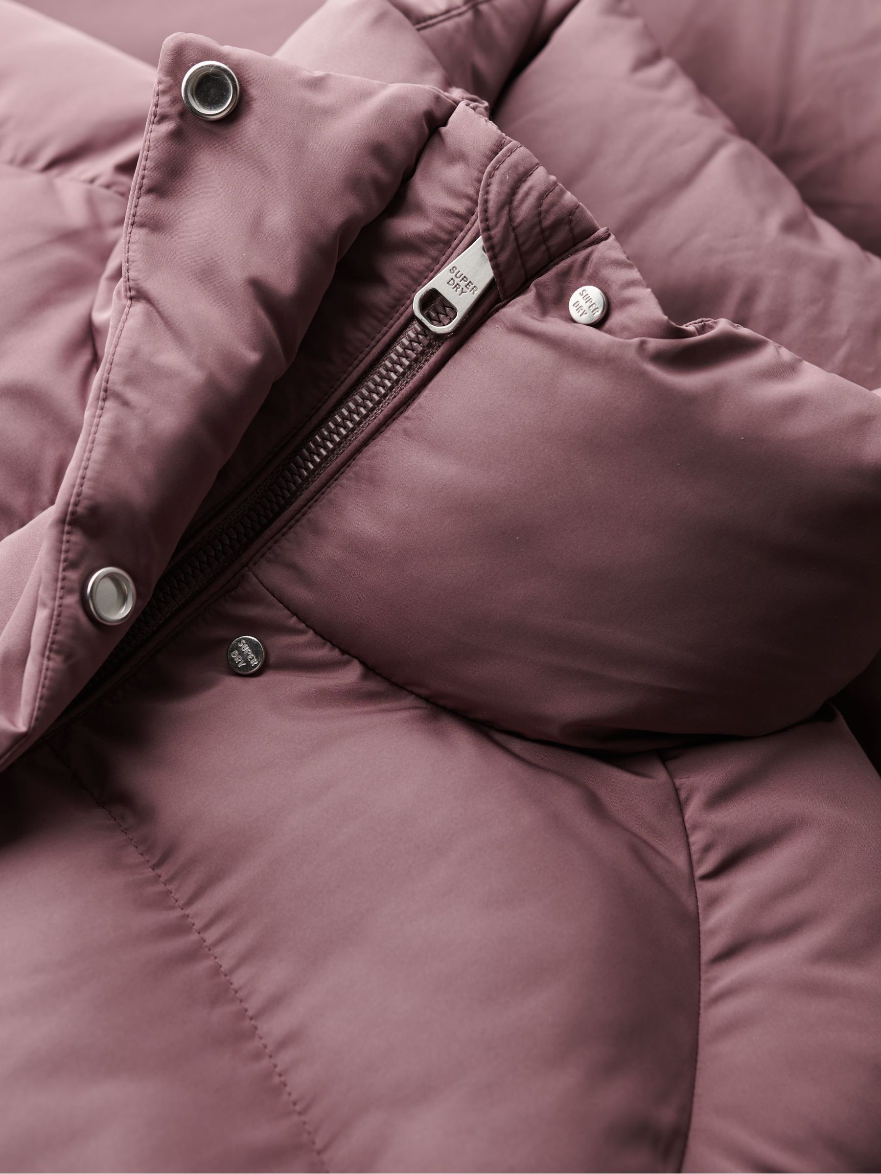 Buy Superdry Flint Purple Maxi Longline Puffer Jacket from the Next UK ...