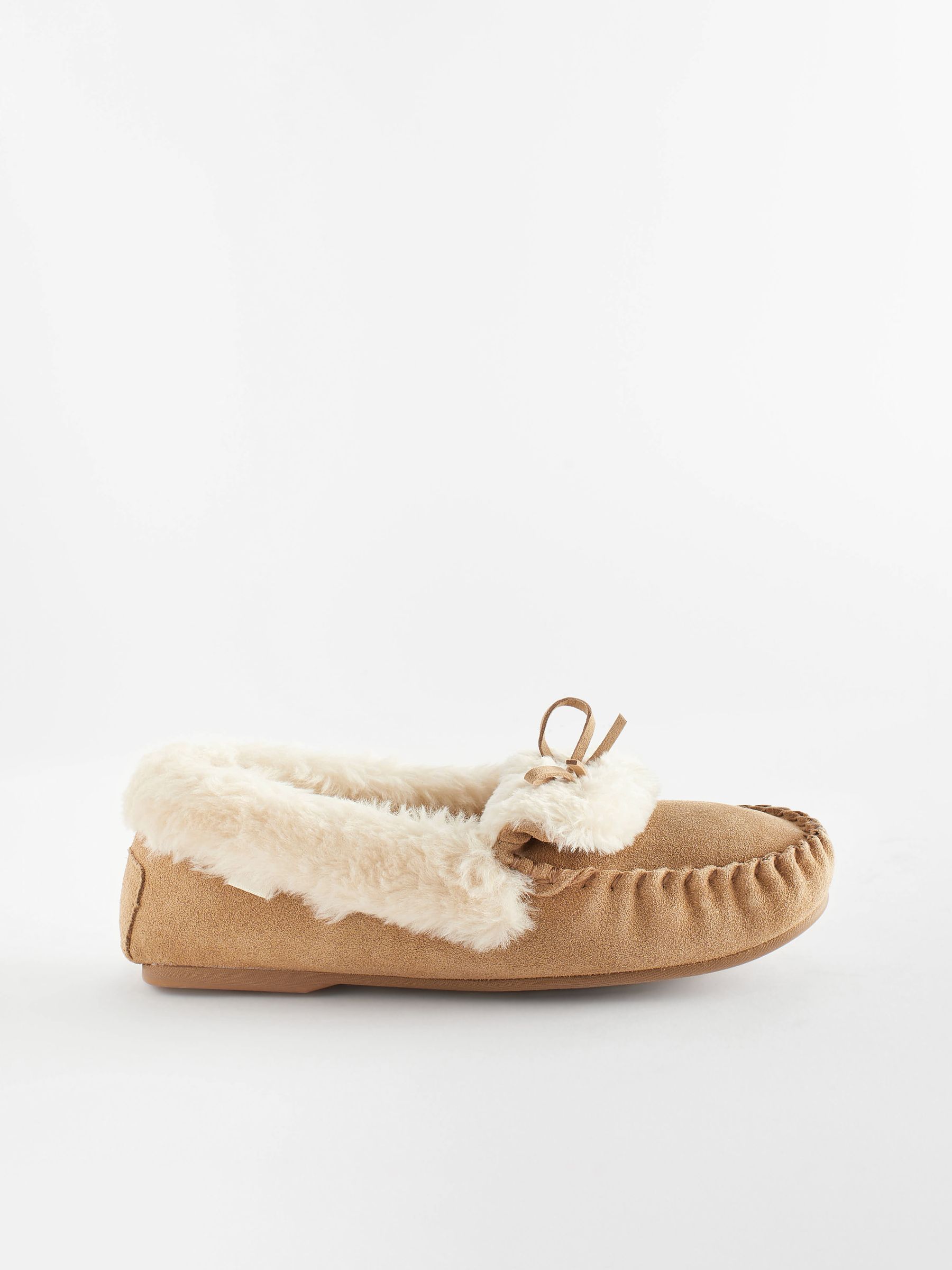 Buy Tan Brown Suede Moccasin Slippers from the Next UK online shop