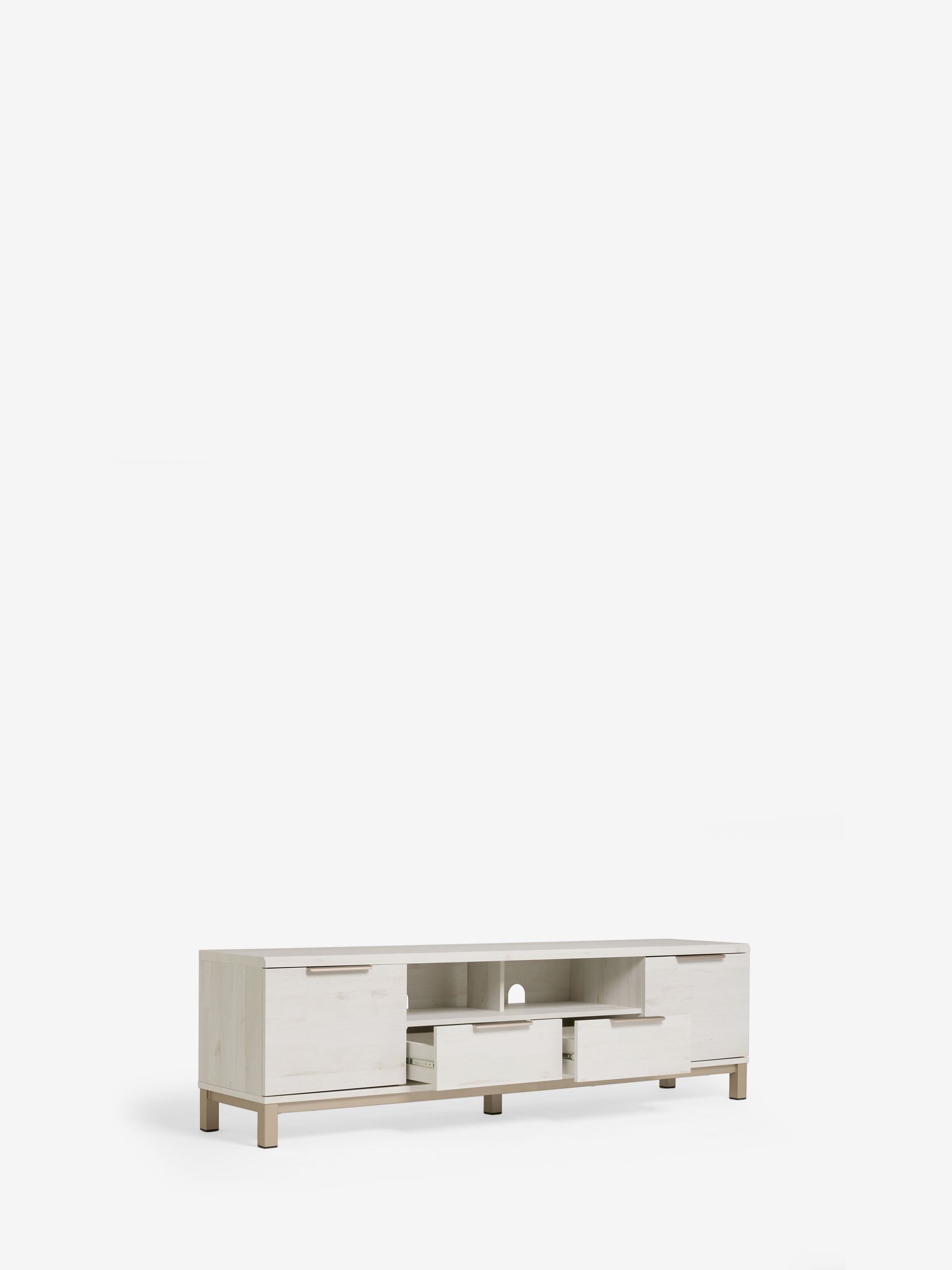 Buy White Bronx Up to 80 inch Oak Effect Slim TV Unit from the Next UK ...
