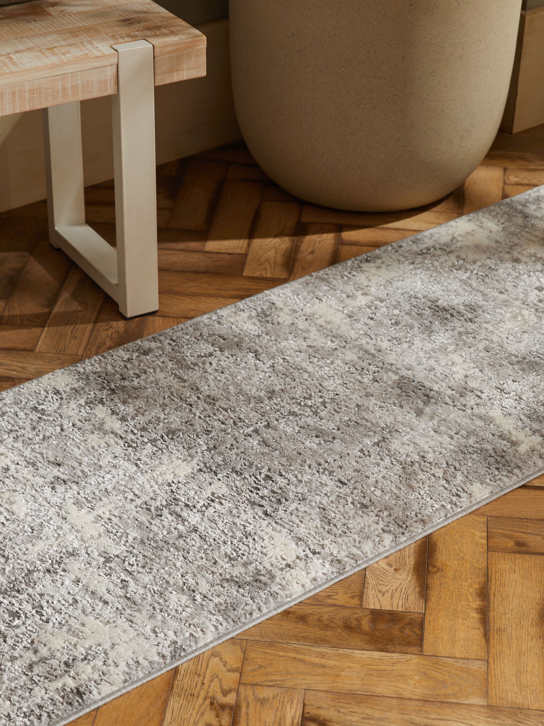 Buy Silver Grey Mica Abstract Runner from the Next UK online shop