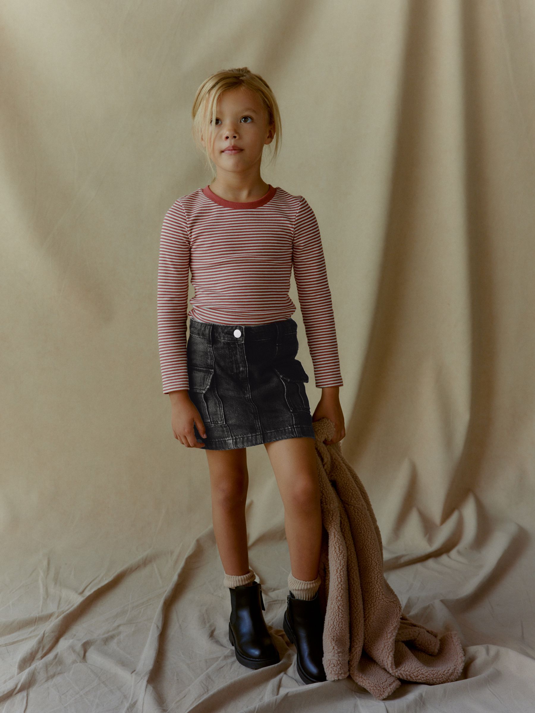 Buy Charcoal Grey 100% Cotton Cargo Skirt (3-16yrs) from the Next UK ...