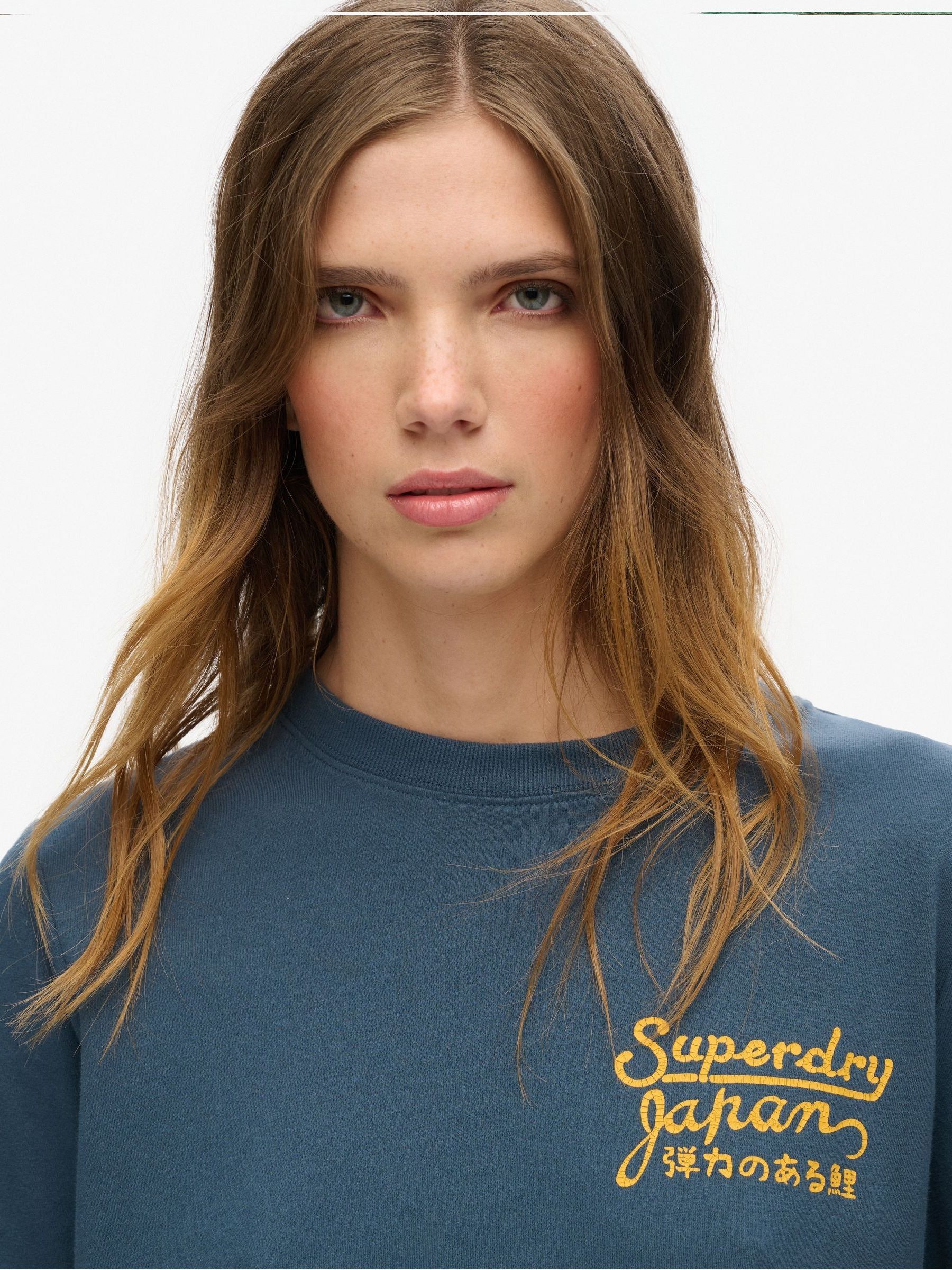 Buy Superdry Ink 100% Cotton Tokyo Rhinestone Relaxed T-Shirt from the Next UK online shop