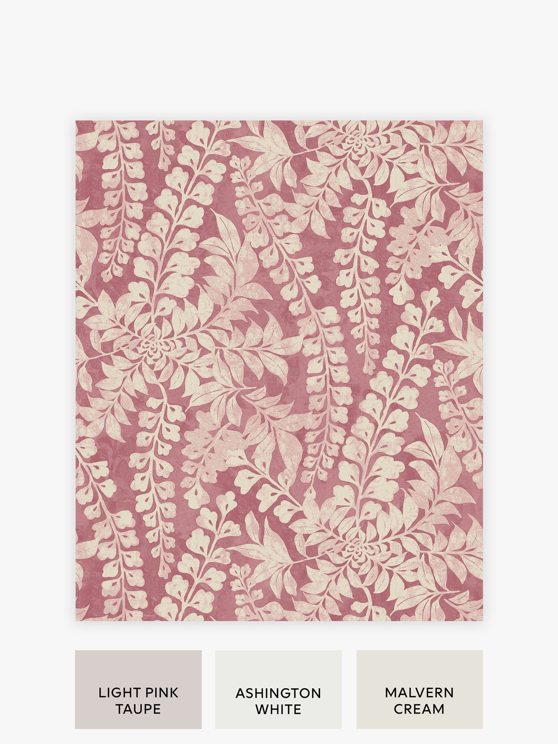 Buy Raspberry Pink Roaming Leaf A4 Wallpaper Sample from the Next UK ...