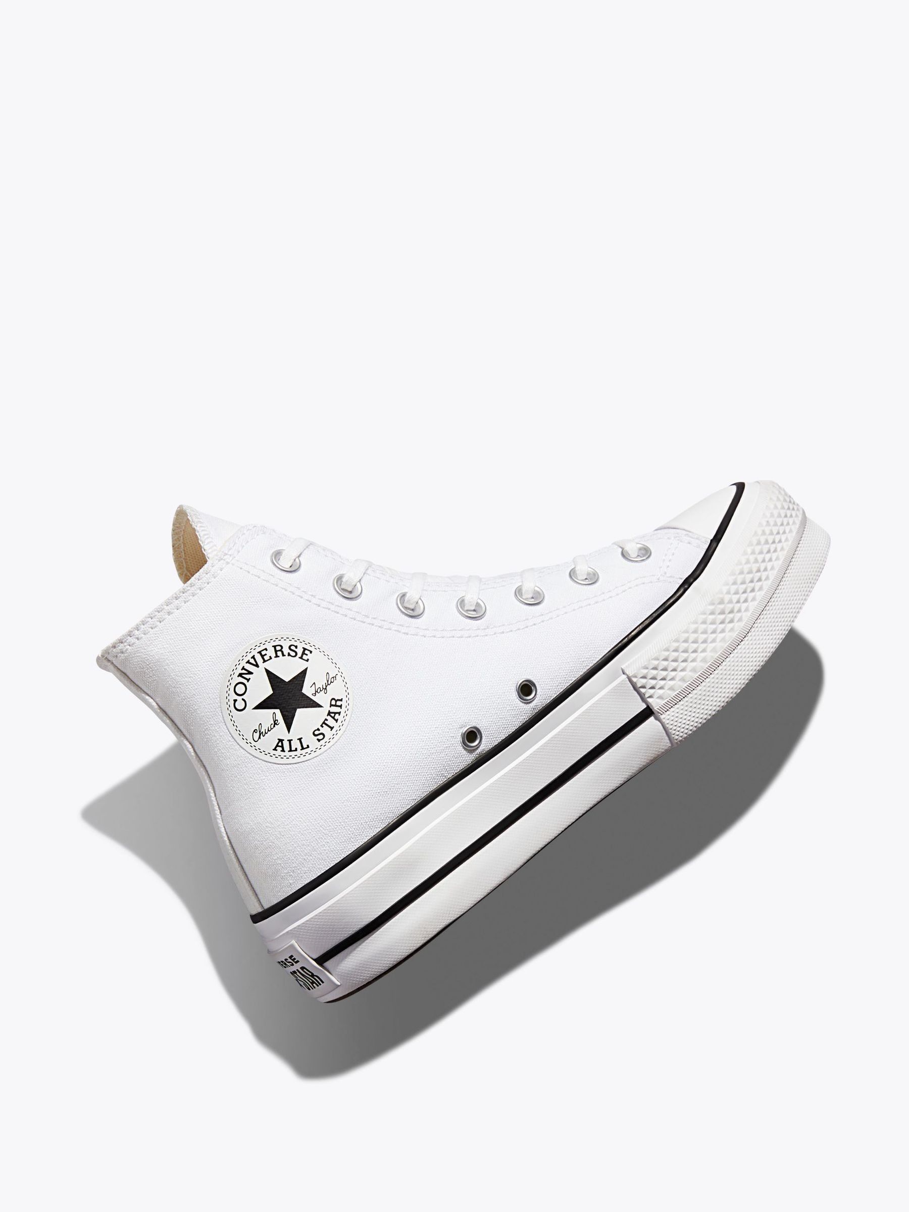 Buy Converse White Pale Platform Lift High Top Trainers from the Next ...