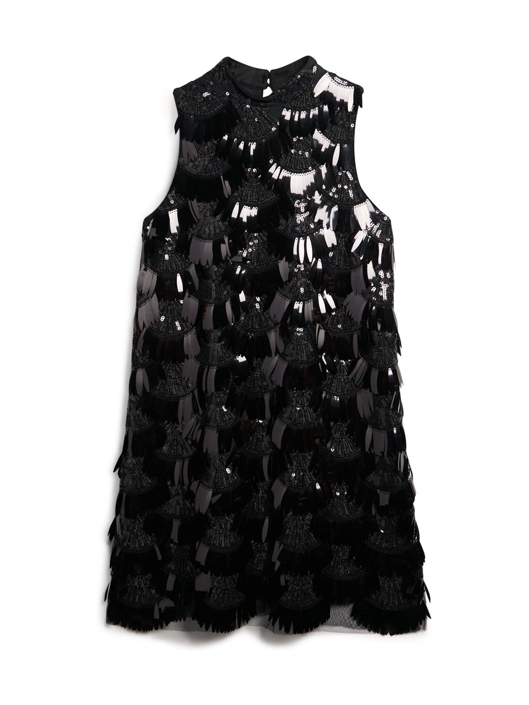 Buy Superdry Black Sequin A-Line Fringe Sequin Dress from the Next UK ...