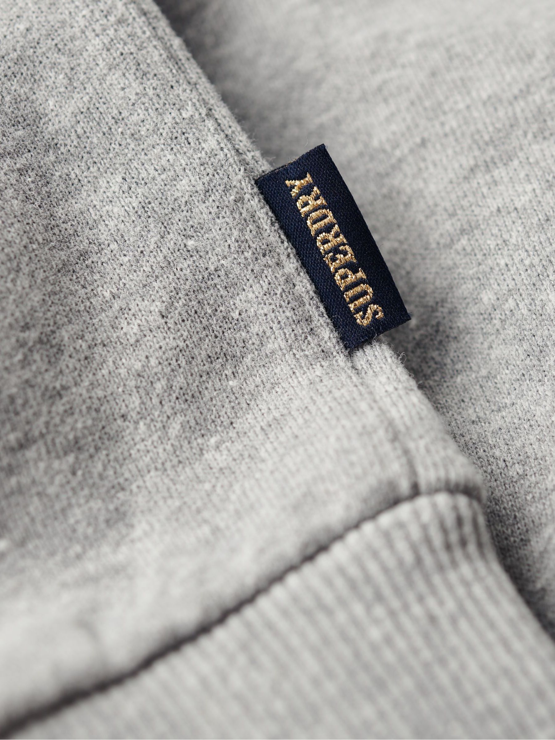 Buy Superdry Ash Grey Marl College Script Loose Sweatshirt from the ...