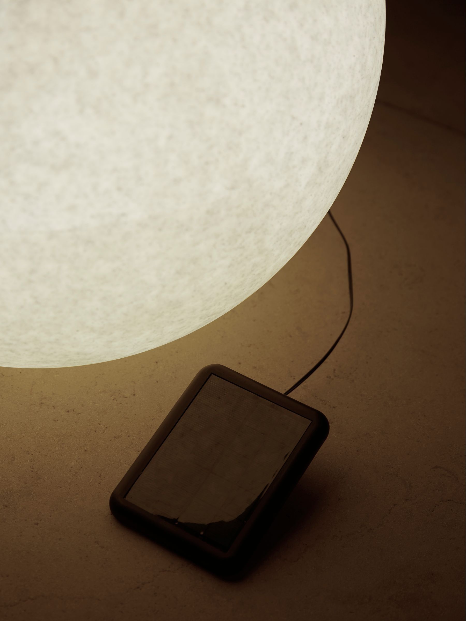 Buy Grey Concrete Effect Solar Outdoor Light Sphere from the Next UK ...