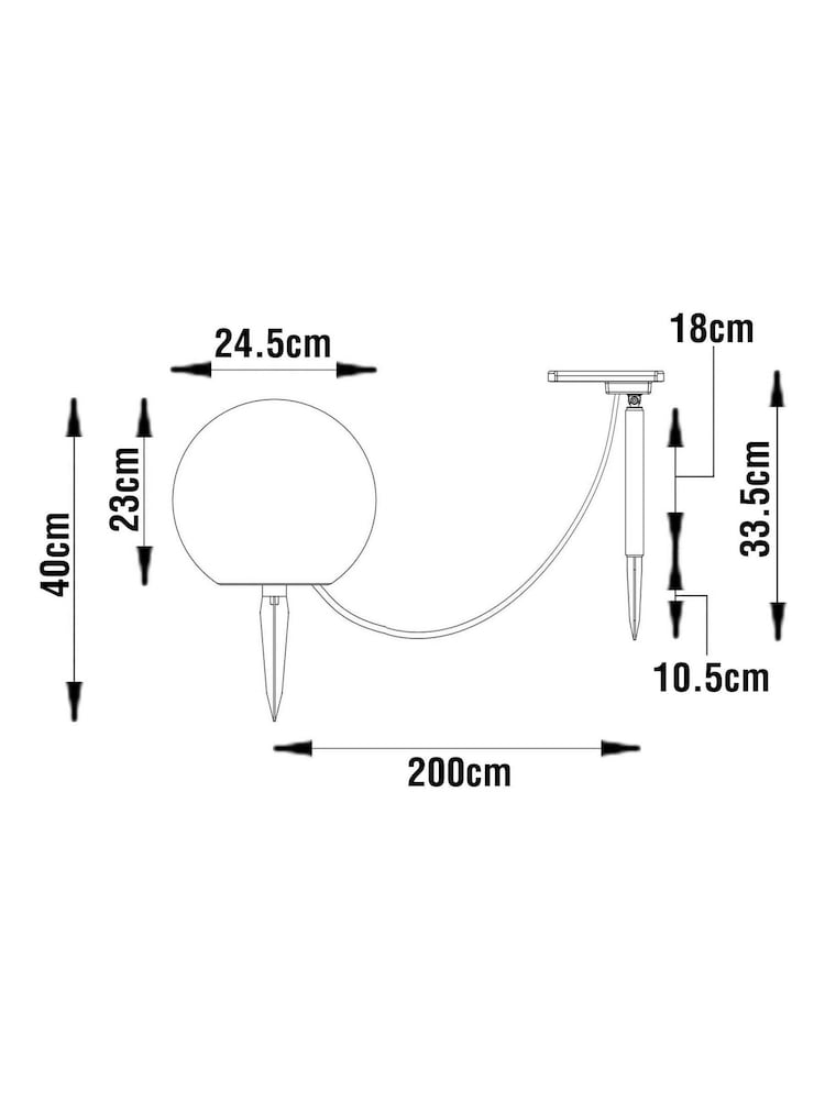 Buy Grey Concrete Effect Solar Outdoor Light Sphere from the Next UK ...