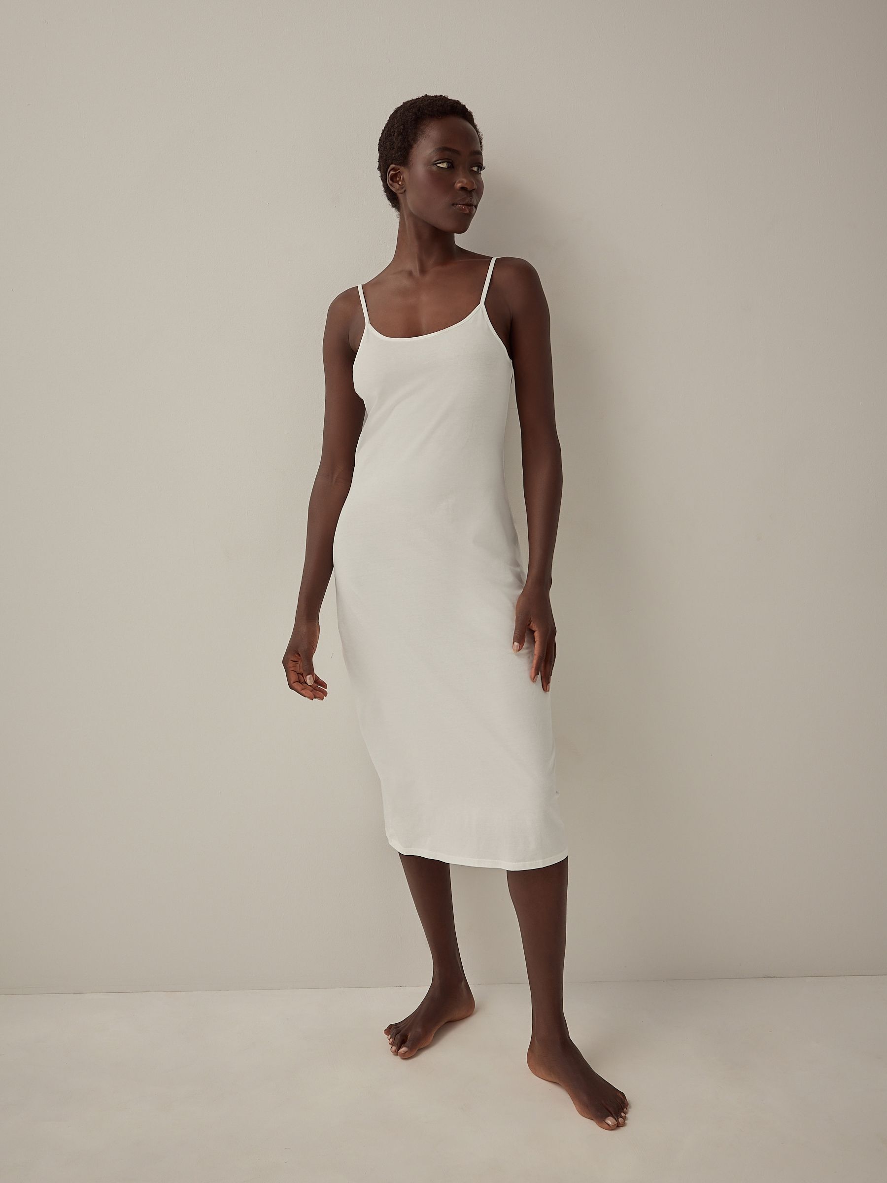 Buy Black/White Long Naturally Cooling Cotton Slips 2 Pack from the ...