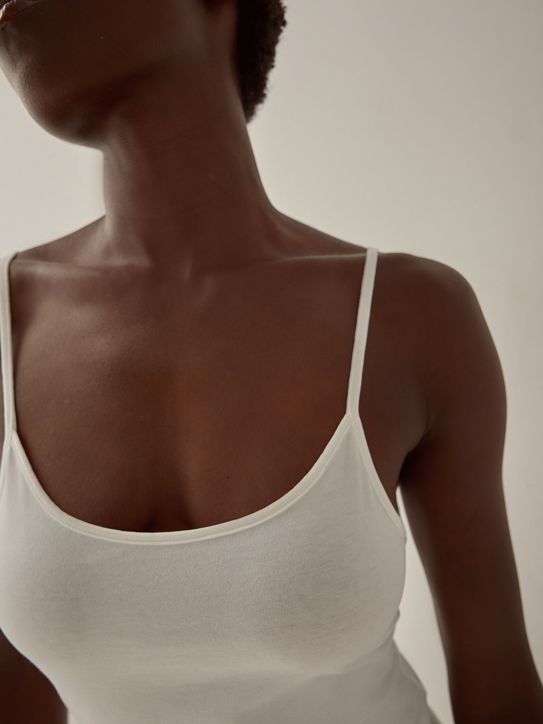 Buy Black/White Long Naturally Cooling Cotton Slips 2 Pack from the ...