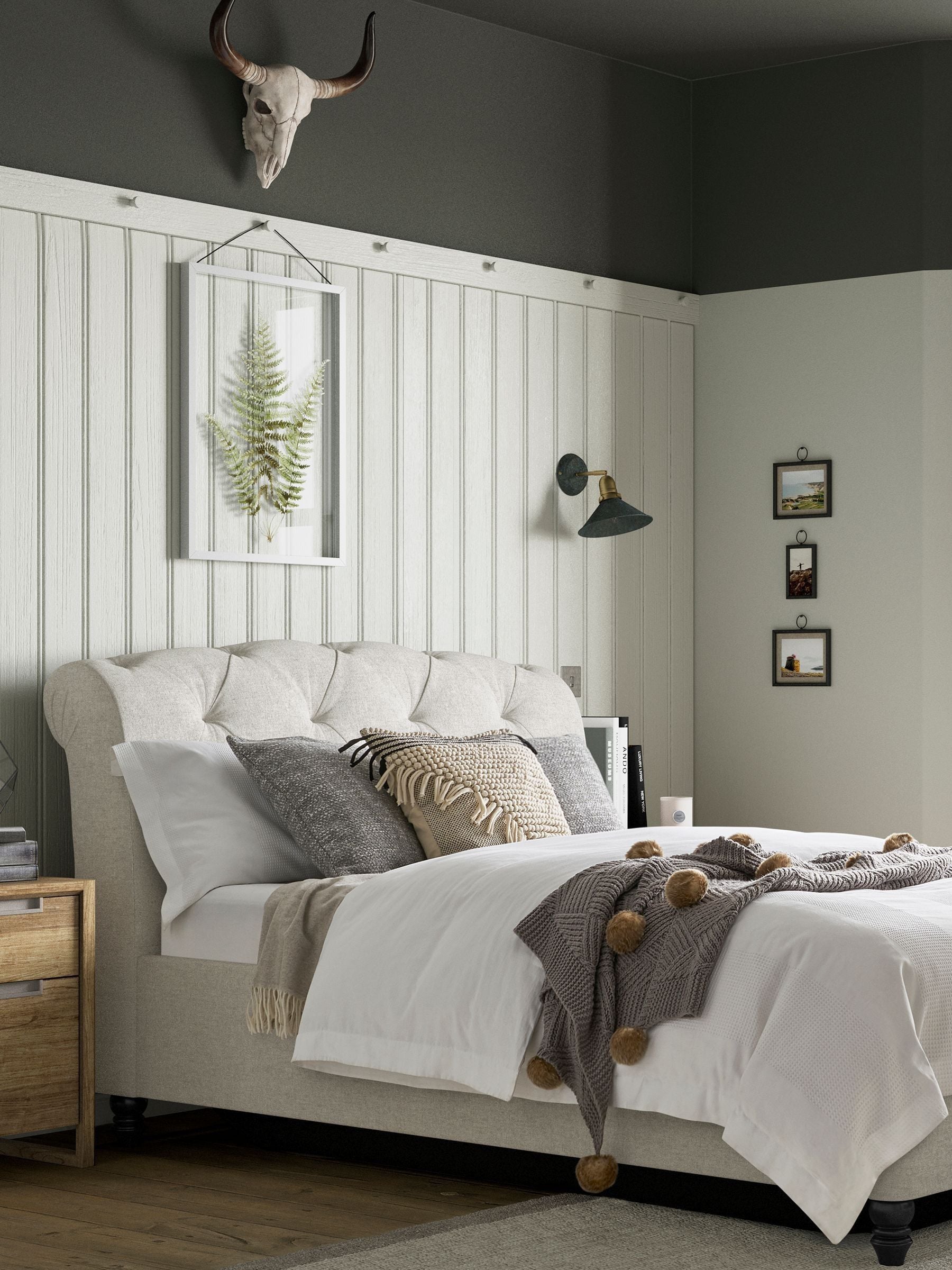 Buy Wool Blend Natural Stone Hartford Upholstered Ottoman Storage Bed Frame from the Next UK online shop
