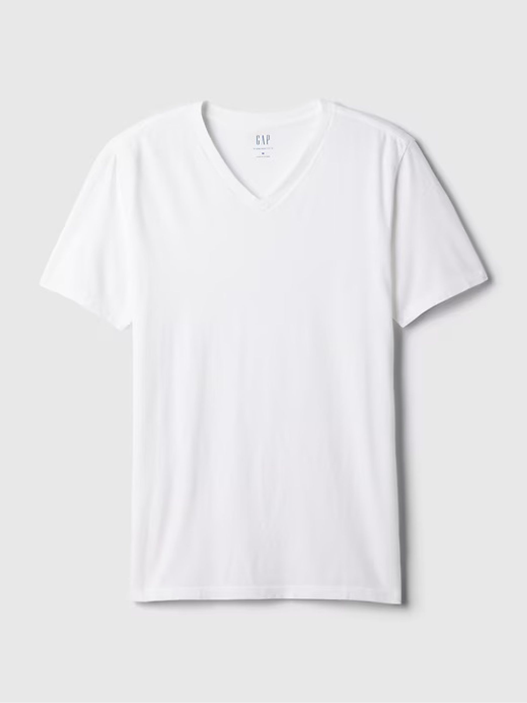 Buy Gap White V-Neck Classic 100% Cotton Short Sleeve T-Shirt from Next ...