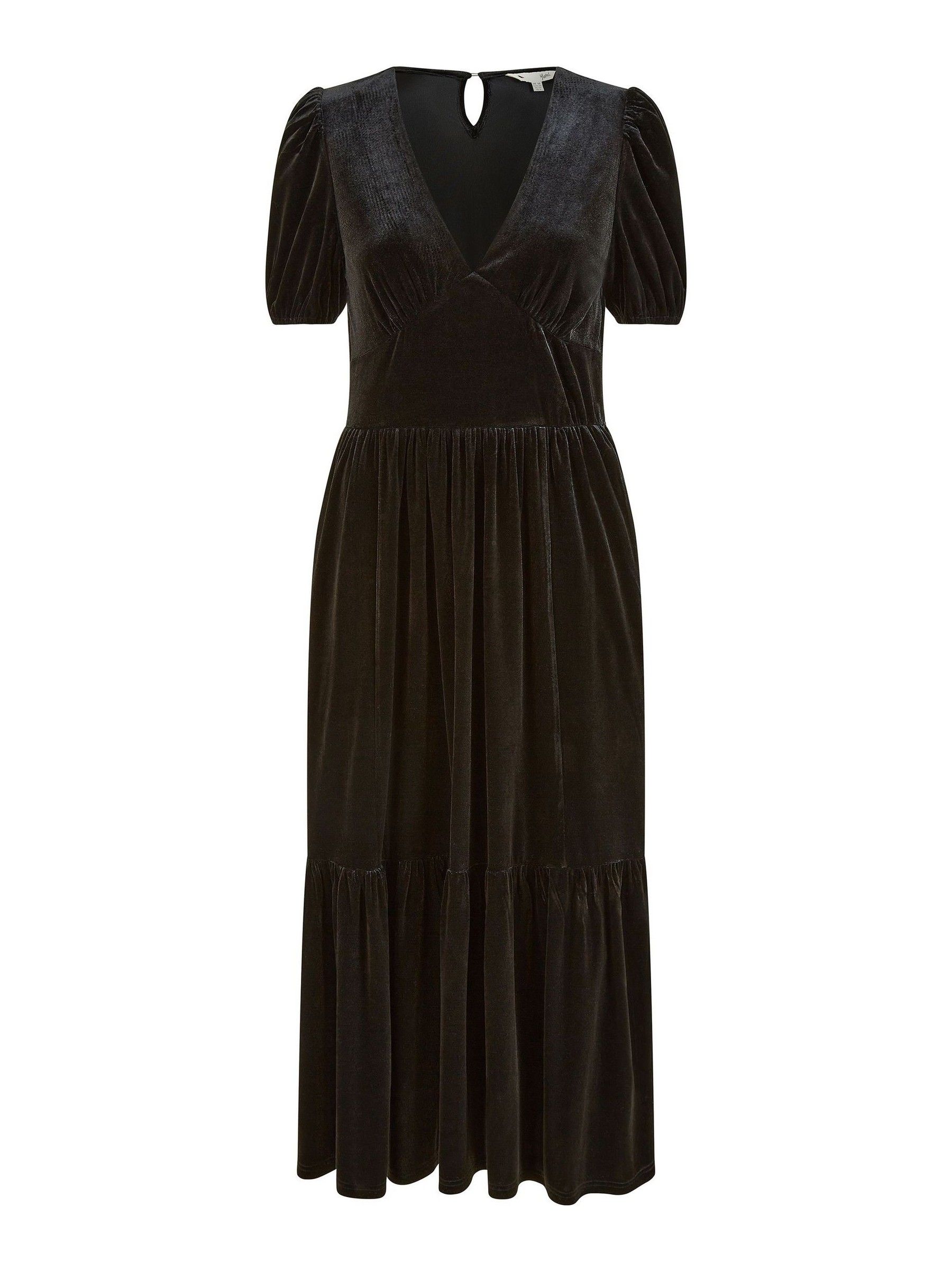 Buy Yumi Black Velvet Midi Dress from the Next UK online shop
