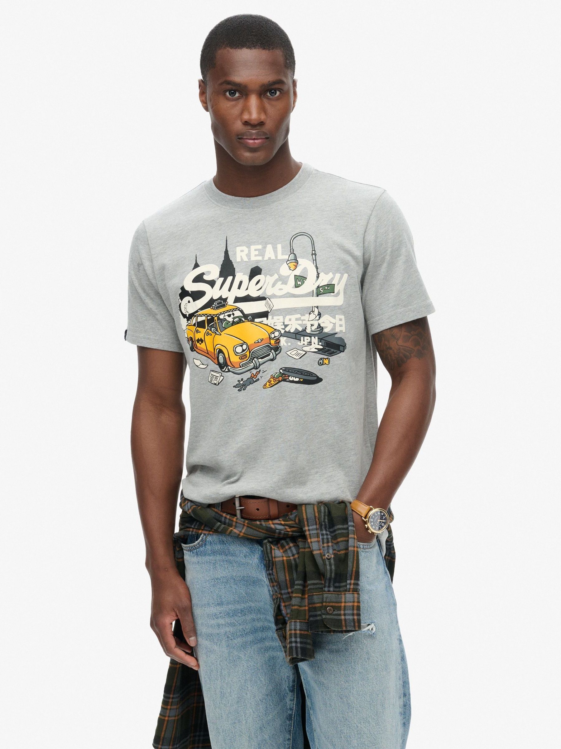 Buy Superdry Grey New York VL Graphic T-Shirt from the Next UK online shop