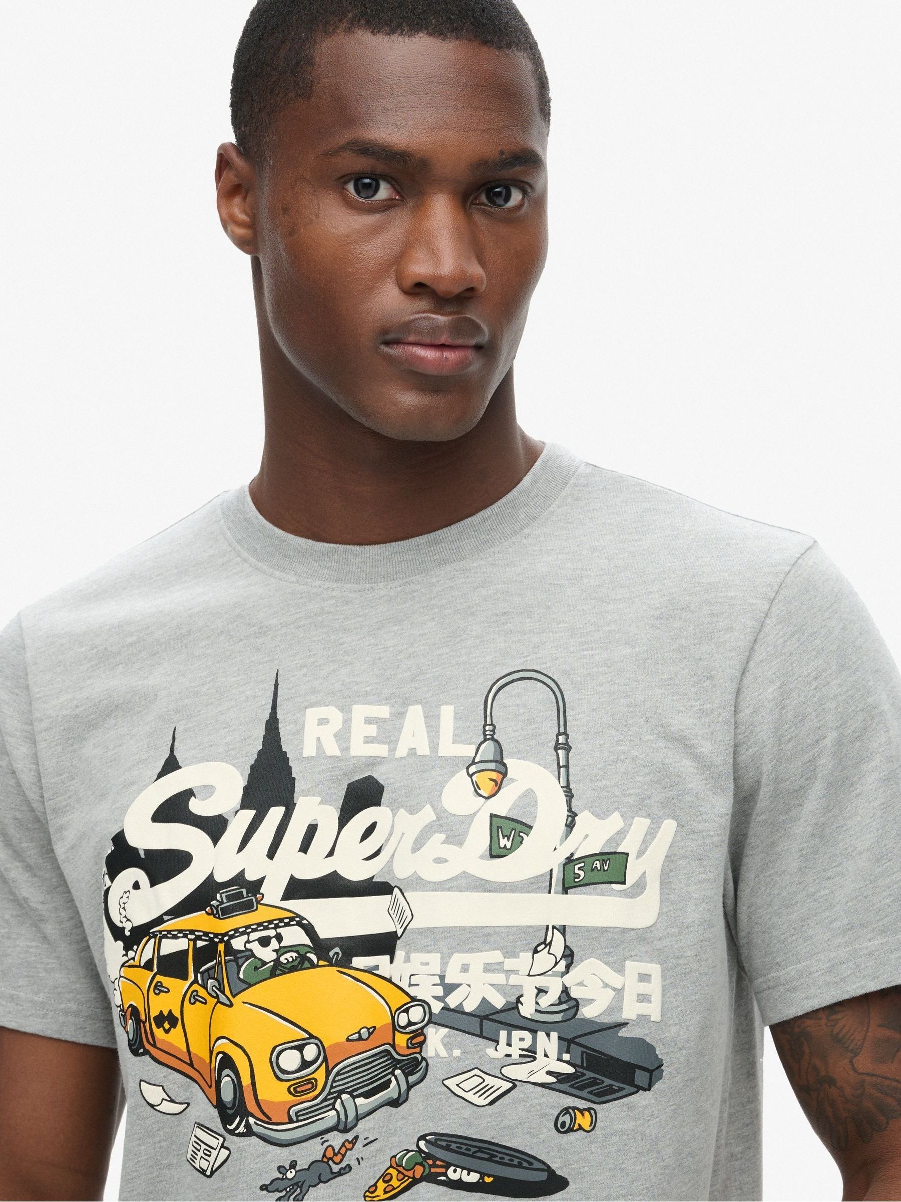 Buy Superdry Grey New York VL Graphic T-Shirt from the Next UK online shop