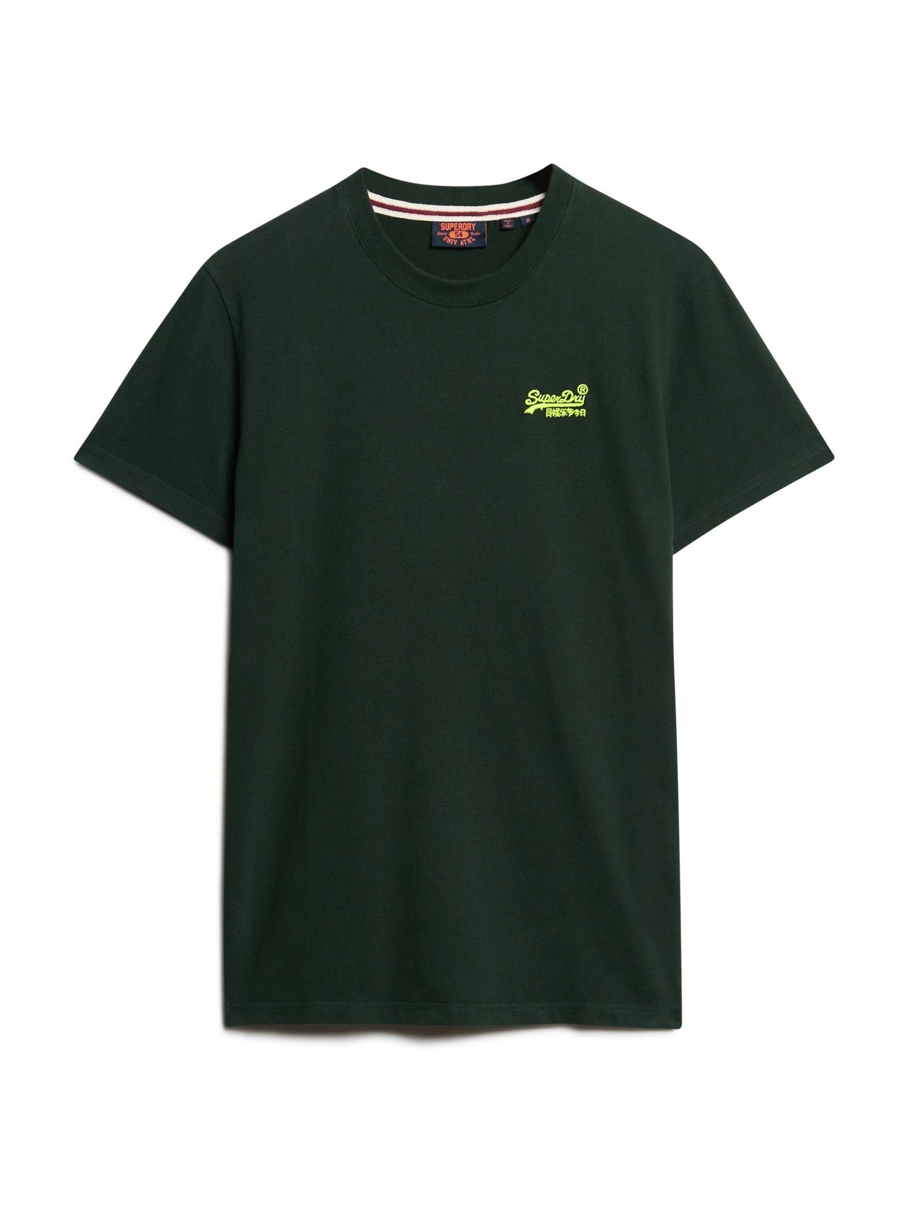 Buy Superdry Forest Green Essential Logo Embroidery T-Shirt from the ...