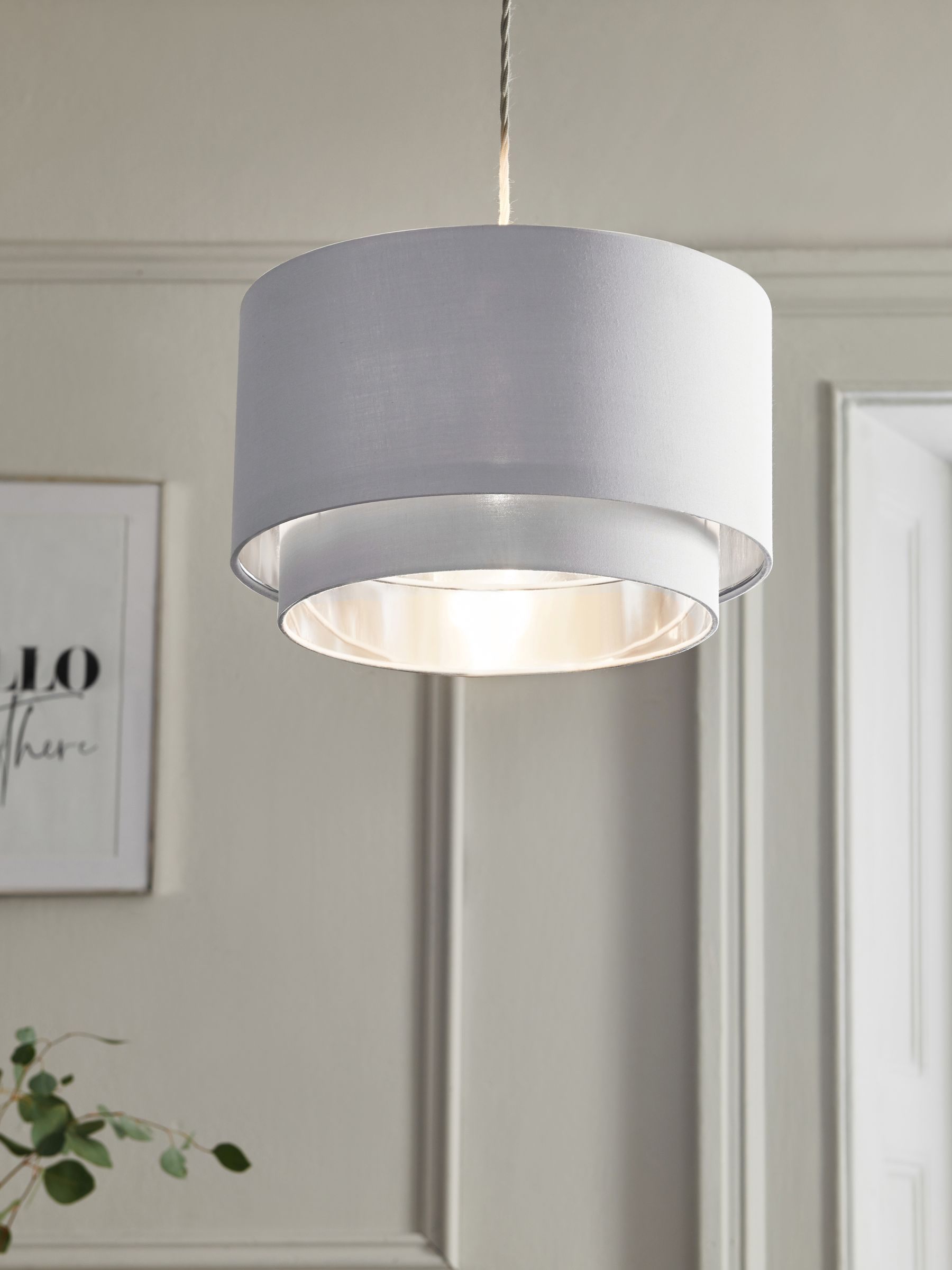 Buy Silver Rico Easy Fit Shade 2 Tier Ceiling Light from the Next UK ...