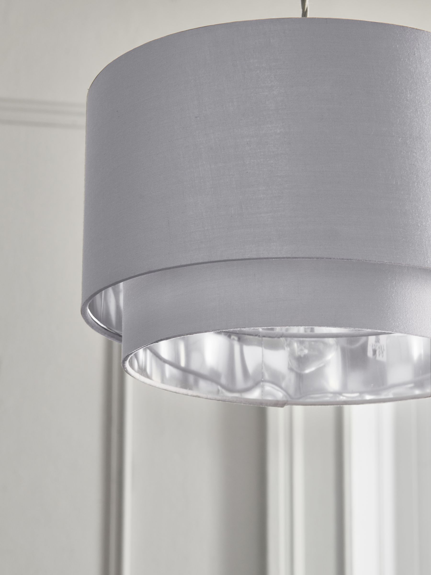 Buy Silver Rico Easy Fit Shade 2 Tier Ceiling Light from the Next UK ...