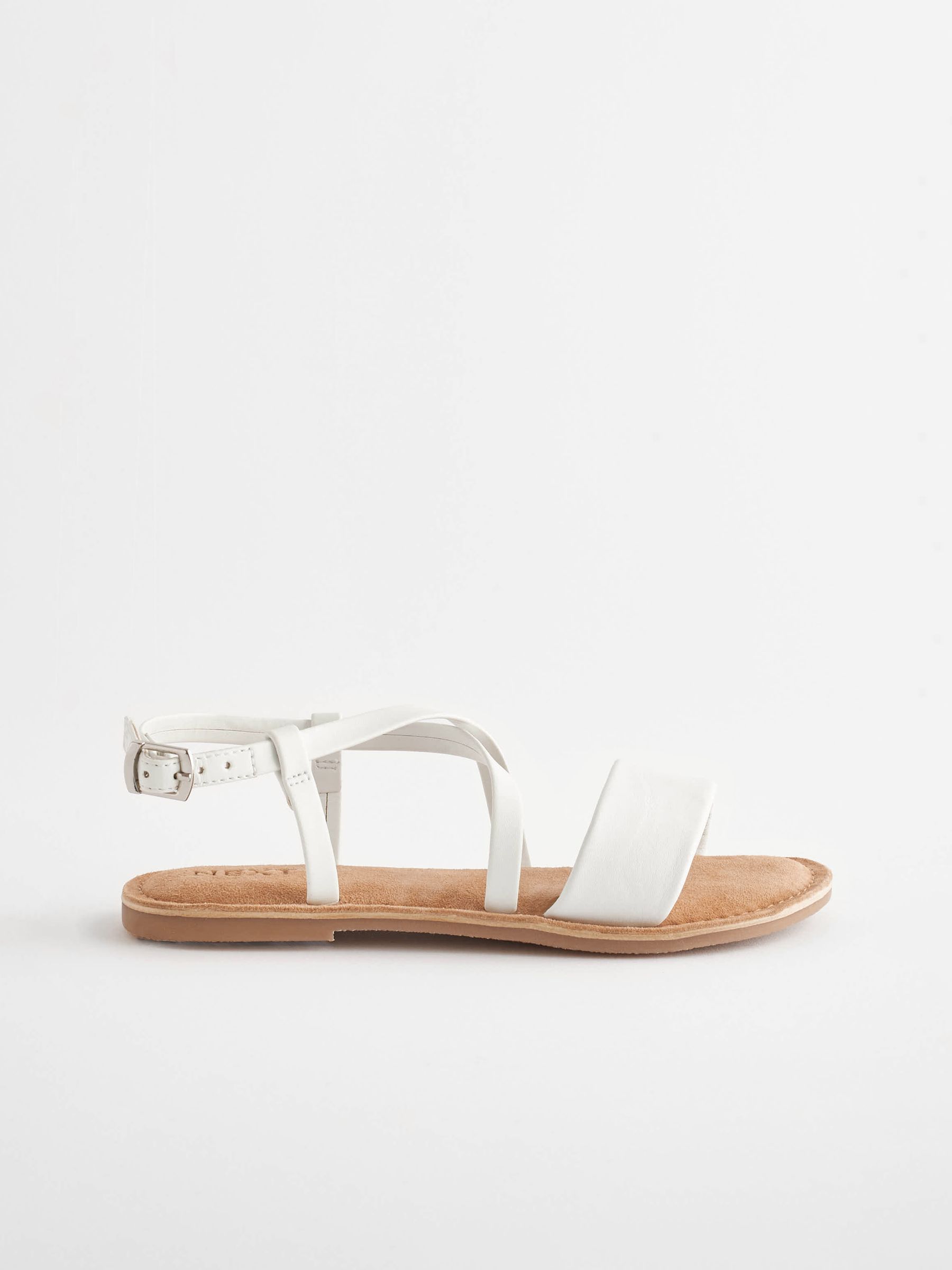 Buy White Leather Sandals from the Next UK online shop