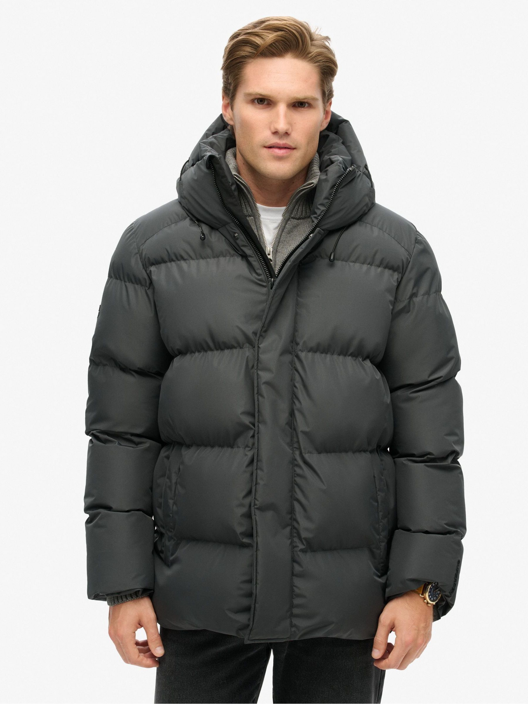 Buy Superdry Ebony Hooded 5 Baffle Sports Puffer Jacket from the Next ...