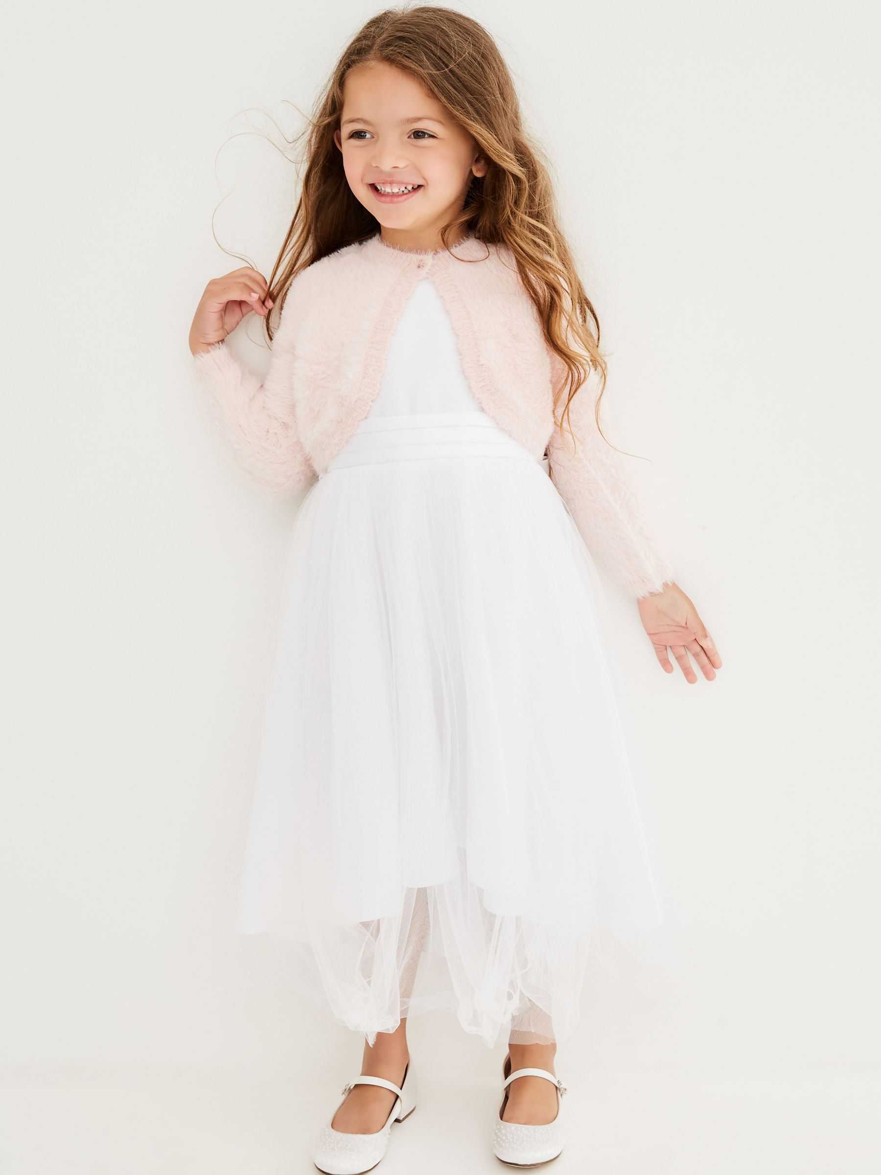 Buy Pink Fluffy Shrug Cardigan (12mths-16yrs) from Next Australia