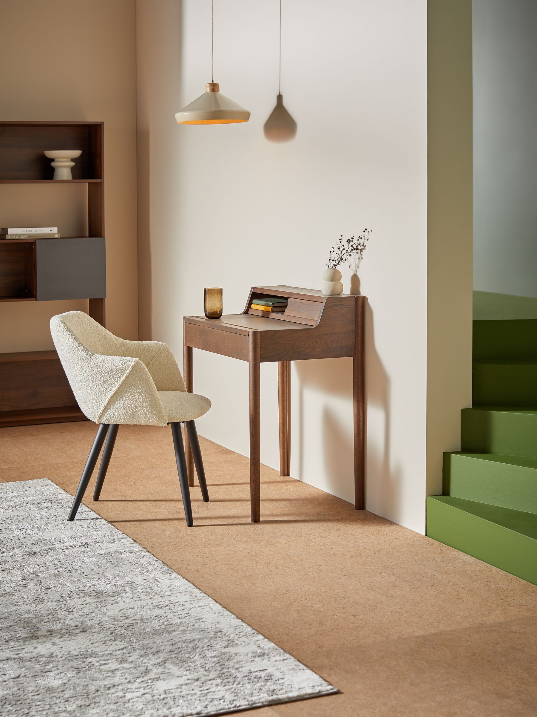 Buy MADE.COM Dark Stain Oak Leonie Compact Office Desk from the Next UK ...