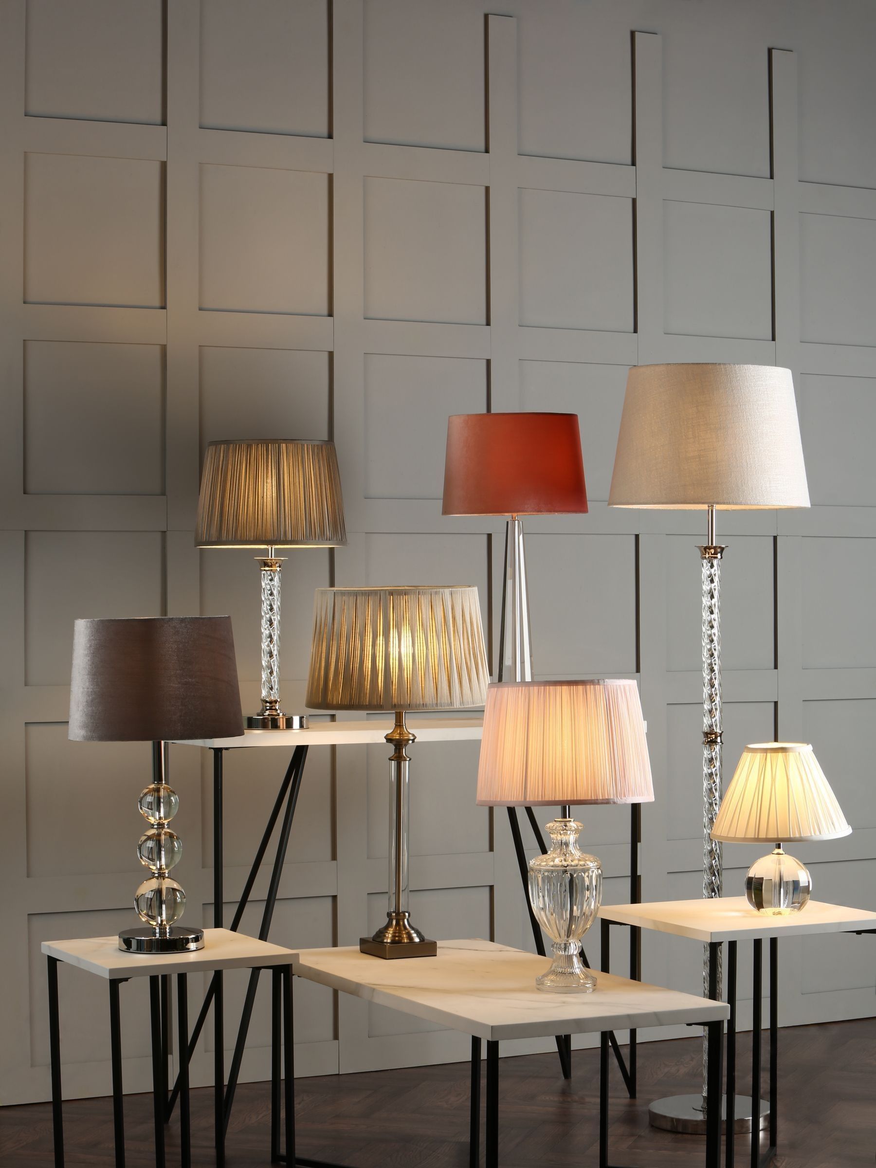 Buy Laura Ashley Clear Meredith Cut Glass Crystal Urn Table Small Lamp ...