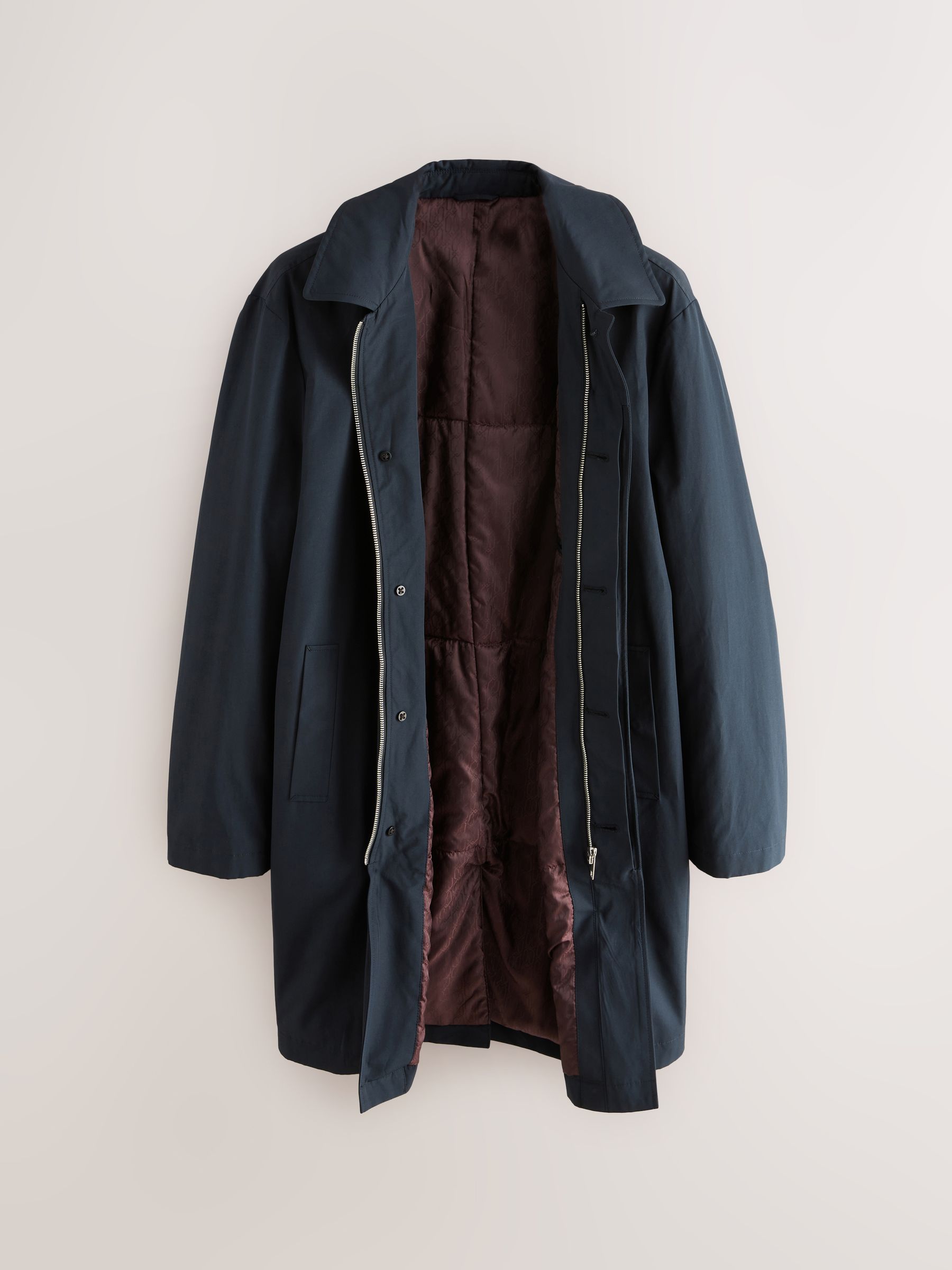 Buy Blue Navy Shower Resistant Padded Trench Coat from Next Germany
