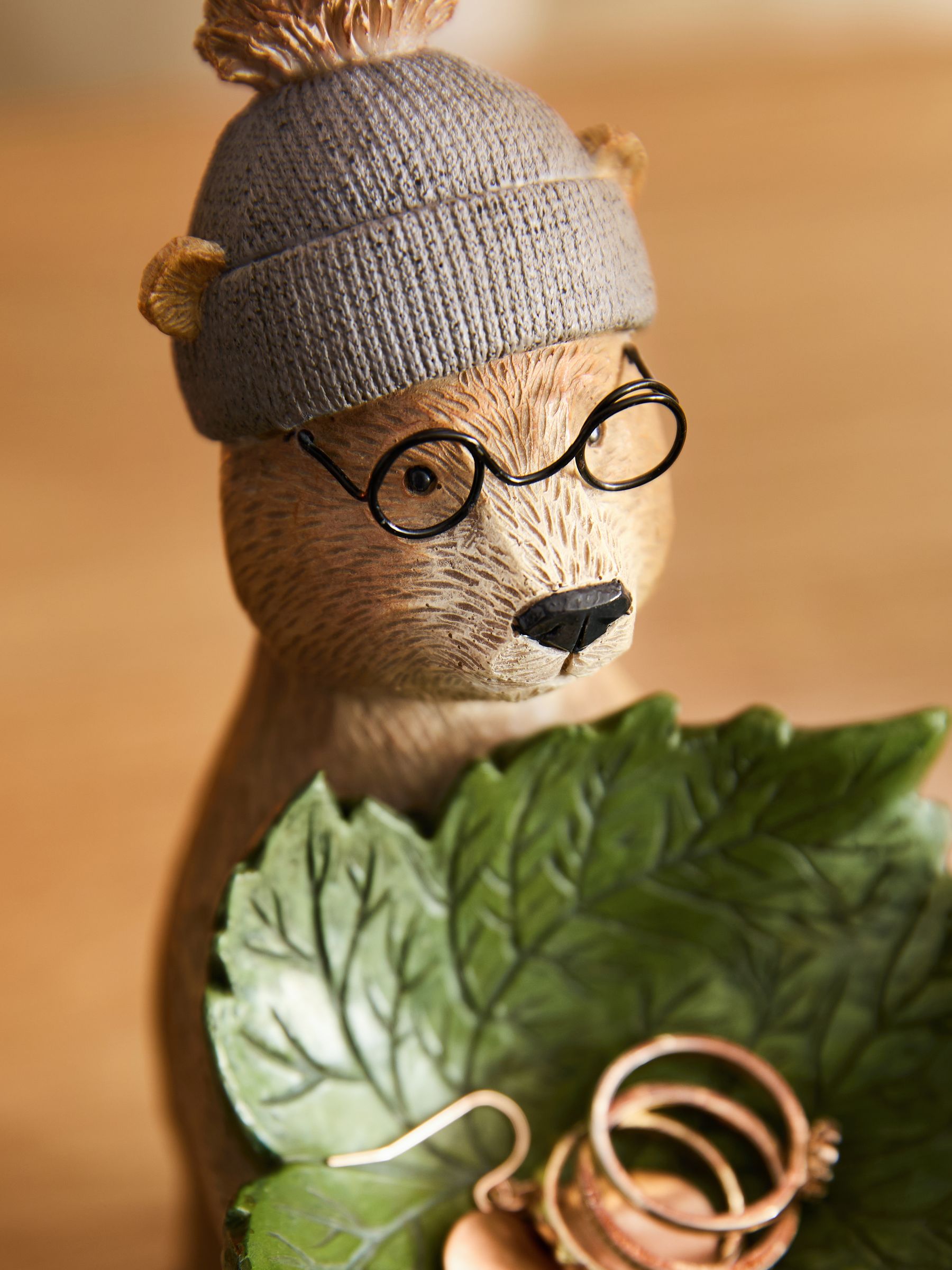 Buy Natural Bertie Bear Leaf Trinket Ornaments Dish from the Next UK ...