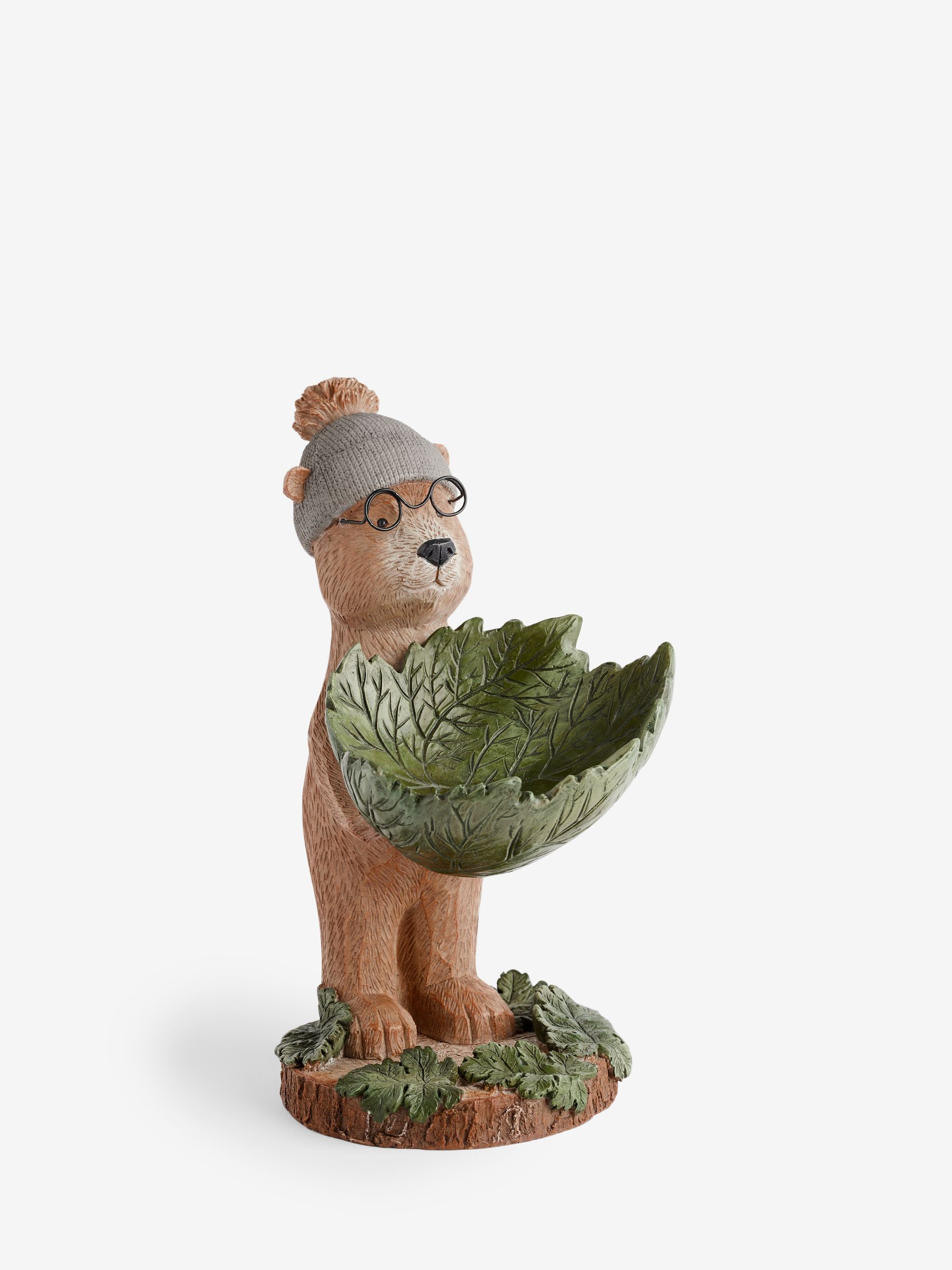 Buy Natural Bertie Bear Leaf Trinket Ornaments Dish from the Next UK ...