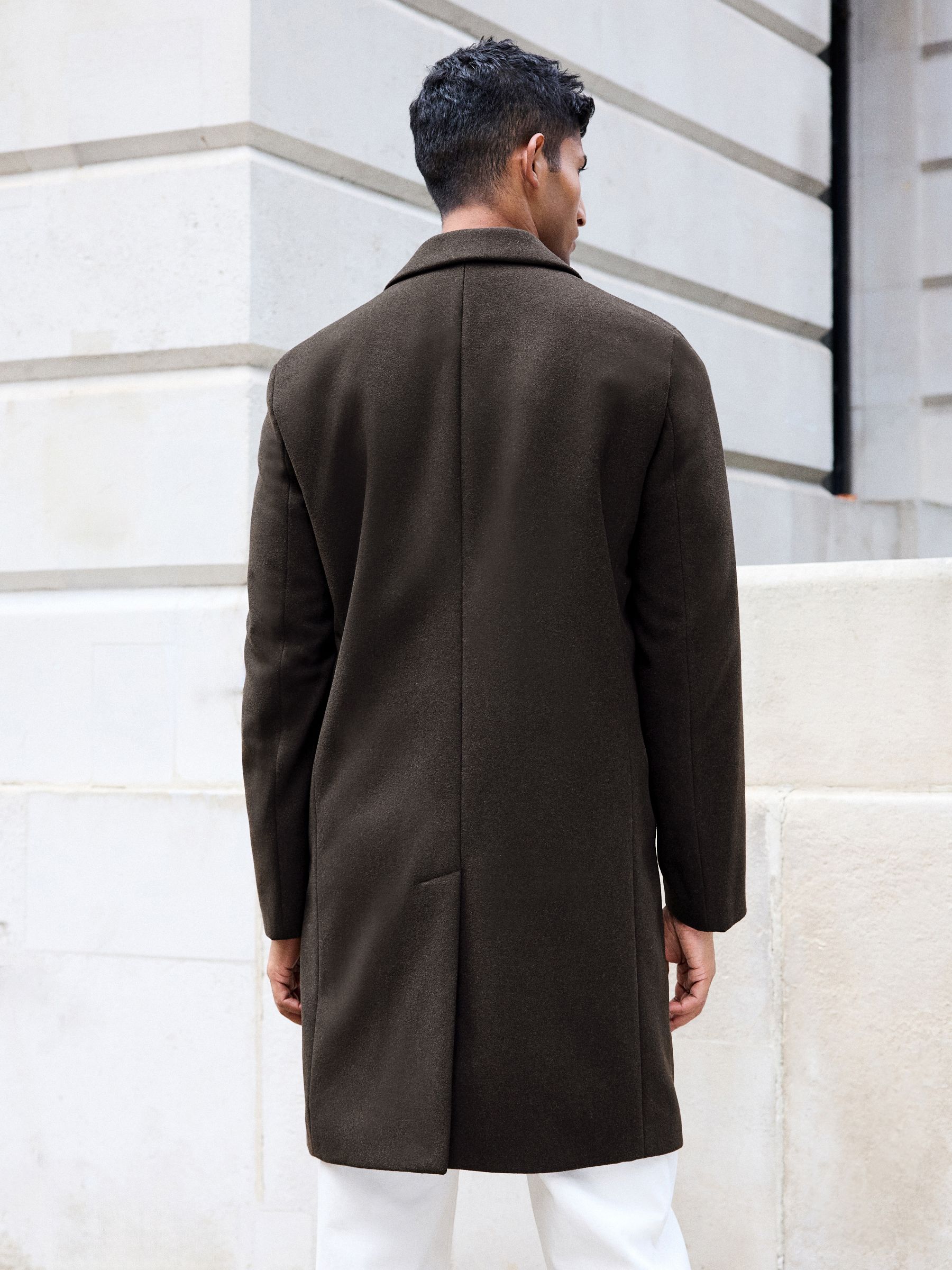 Buy Brown Epsom Overcoat with Wool from Next Germany