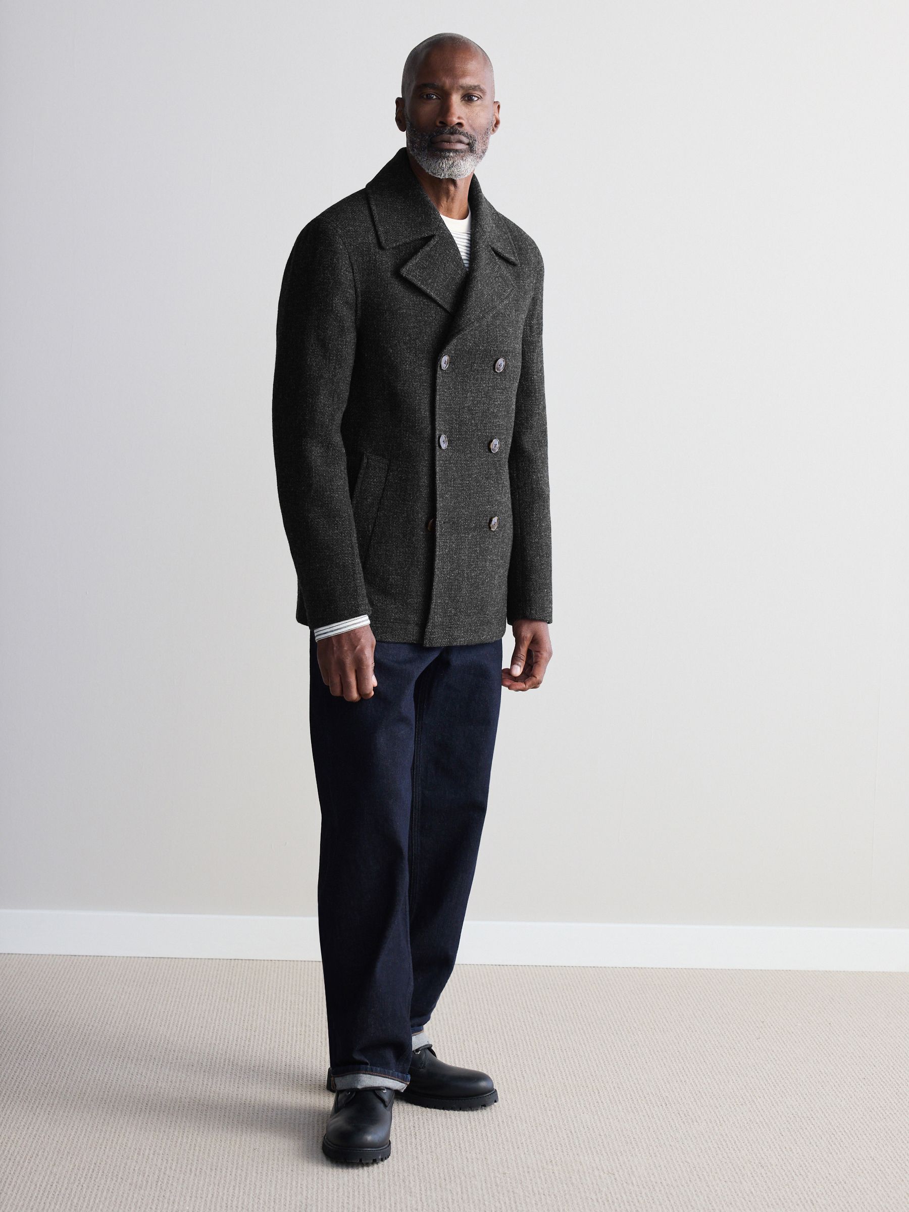 Buy Charcoal Grey Signature 100% Wool Pea Coat from the Next UK online shop