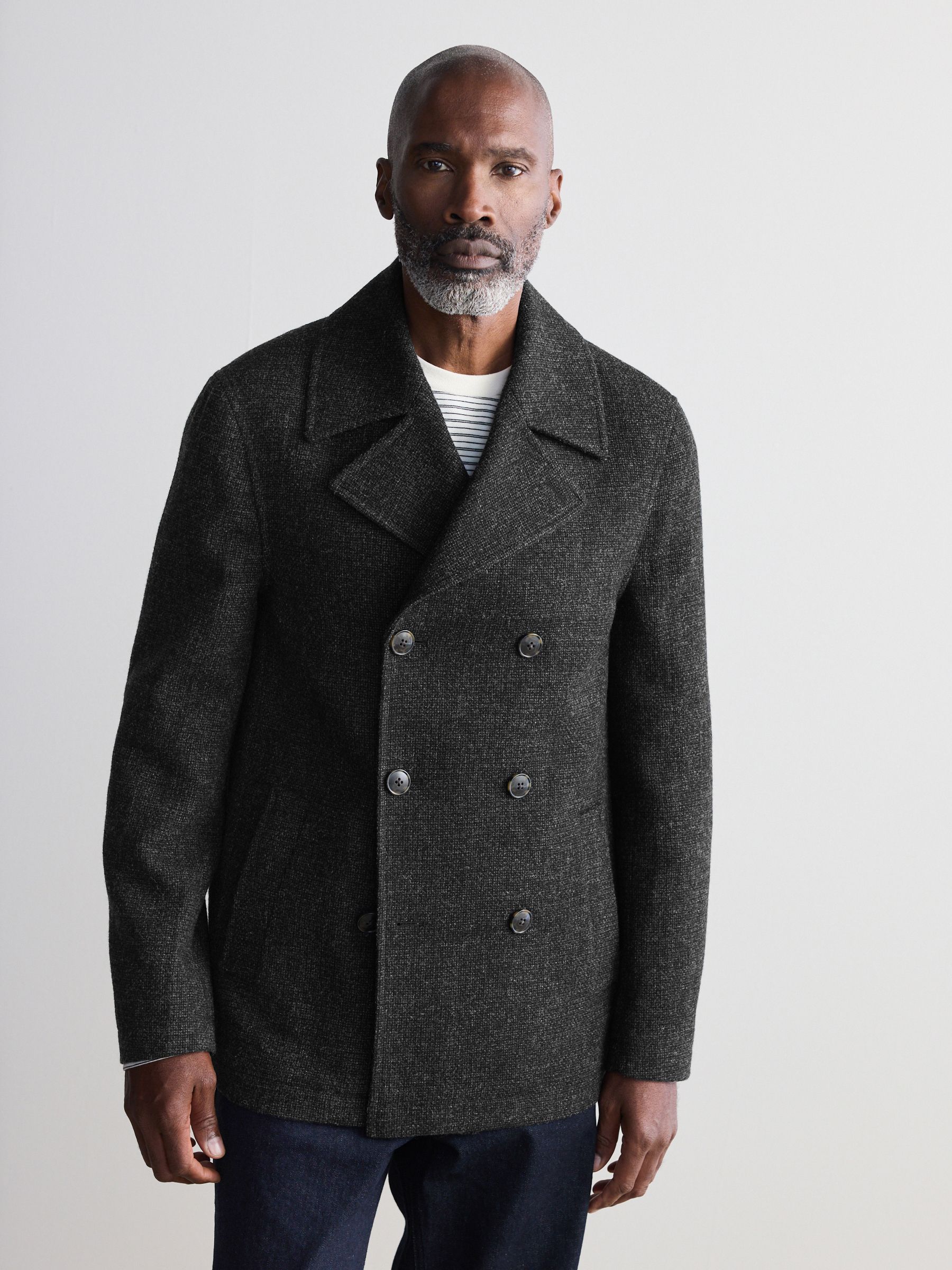 Buy Charcoal Grey Signature 100% Wool Pea Coat from the Next UK online shop