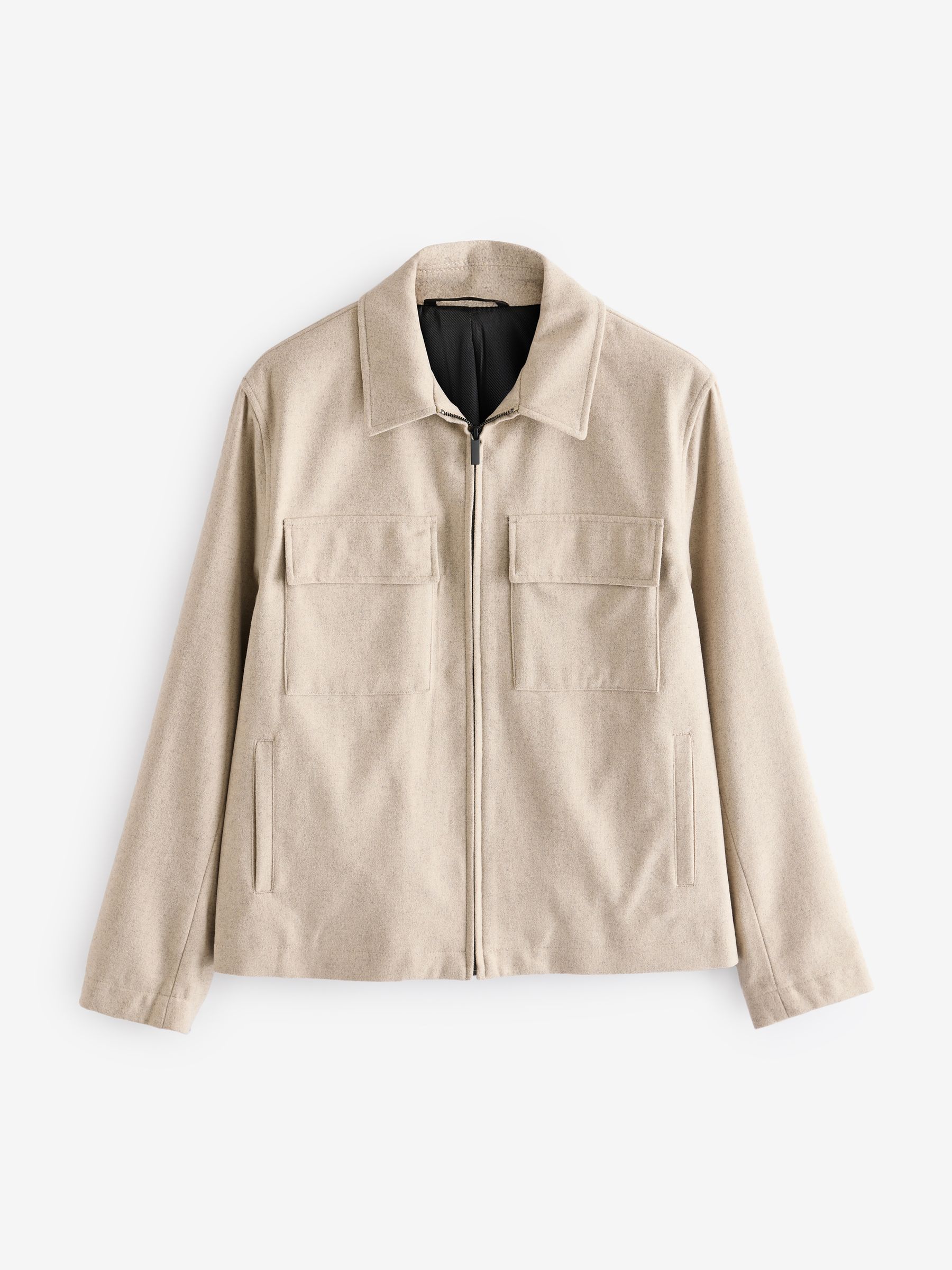 Buy Ecru Cream Wool Blend Shacket from the Next UK online shop