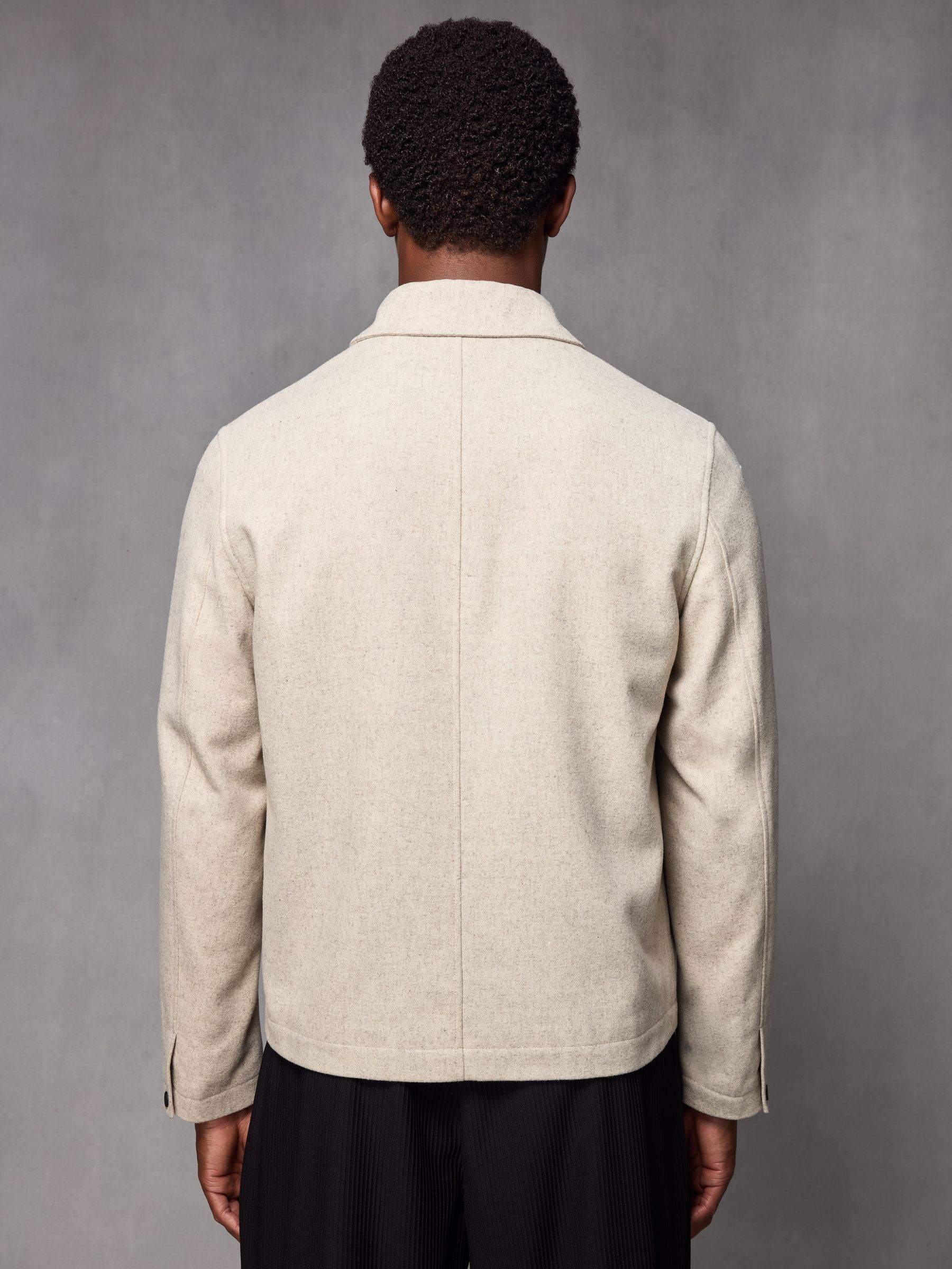 Buy Ecru Cream Wool Blend Shacket from the Next UK online shop